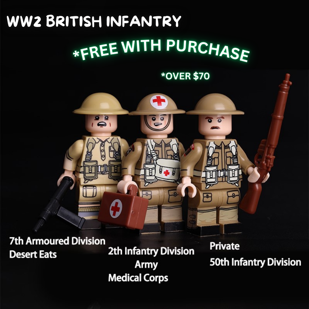 📢FREE WITH PURCHASE: WW2 British Figs — Brick Block Army