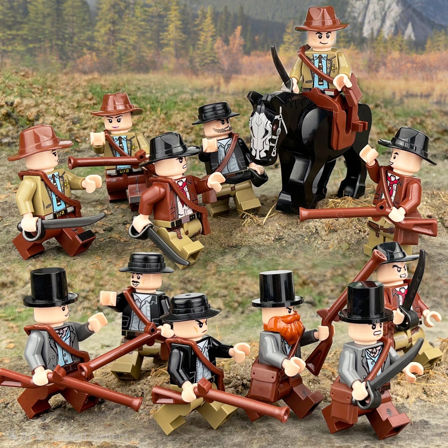 Outlaws of the Wild West x12 — Brick Block Army