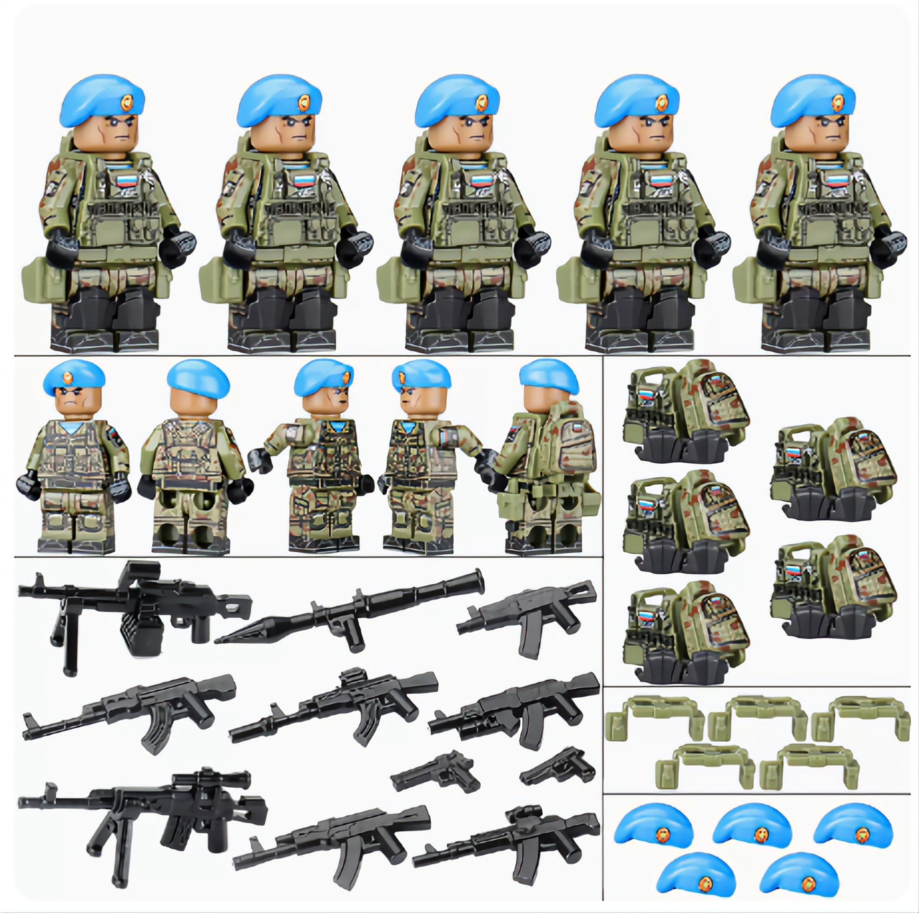 Russian Airborne "VDV" 76th Guards Air Assault Division x5 — Brick ...