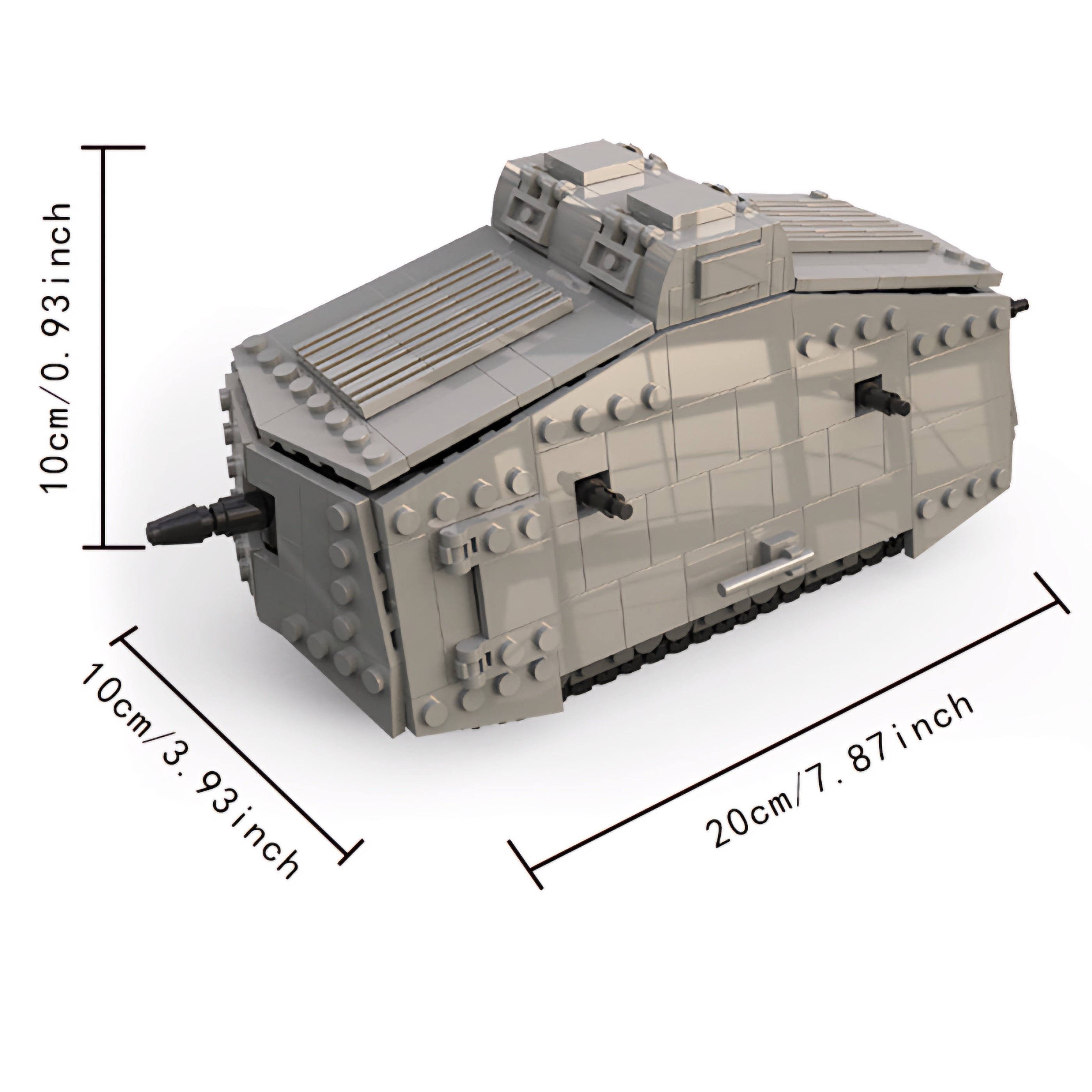 WW1 German Sturmpanzerwagen A7V Heavy Tank — Brick Block Army