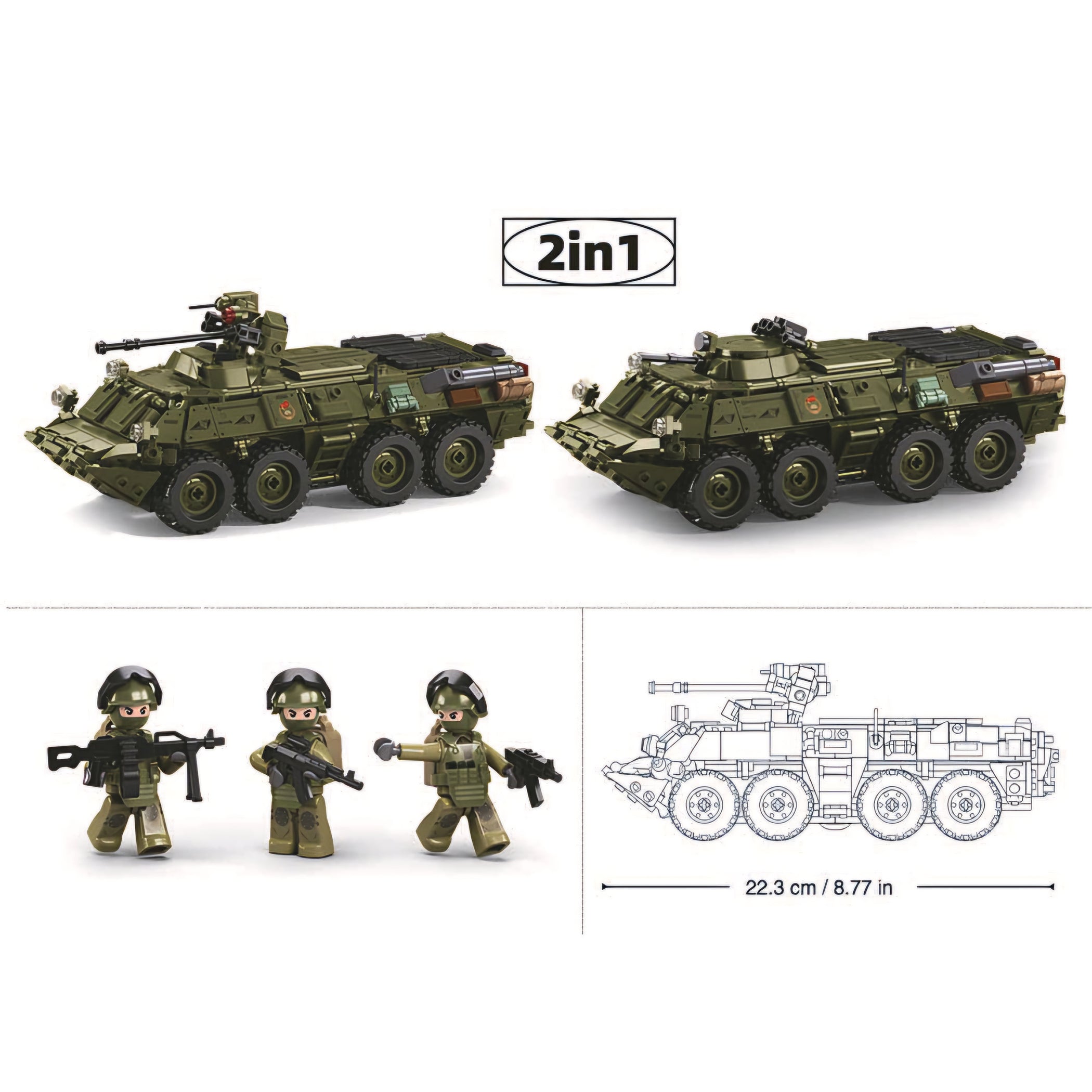 Russian Armed Forces BTR-82A Armoured Personnel Carrier — Brick Block Army