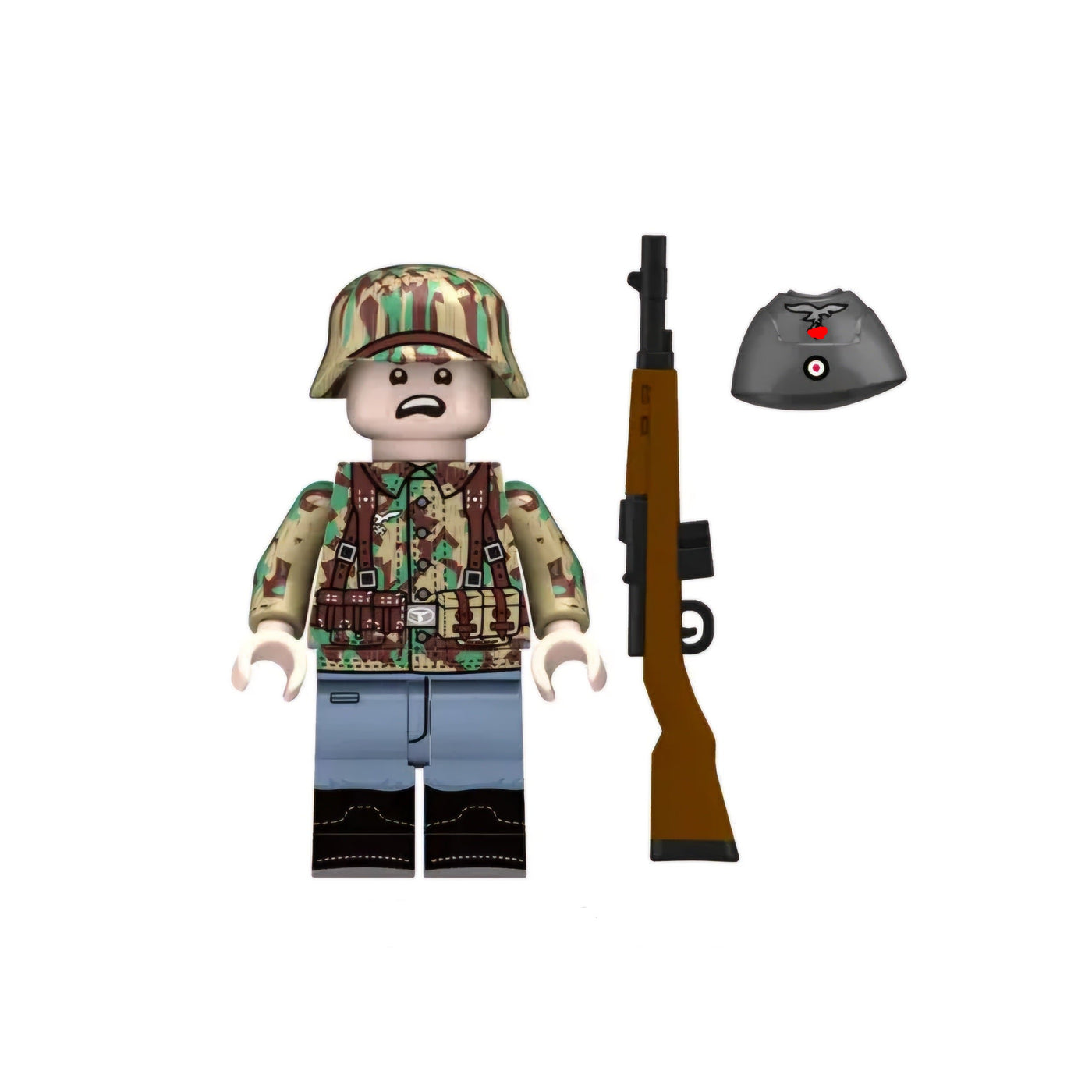 WW2 German Luftwaffe/28th Jager Division Infantry x10 — Brick Block Army