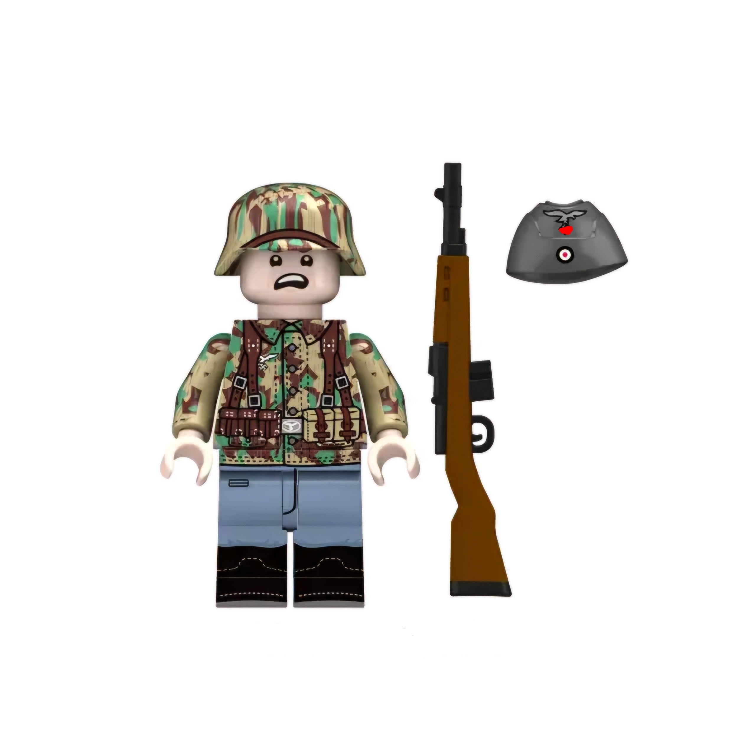 WW2 German Luftwaffe/28th Jager Division Infantry x10 — Brick Block Army