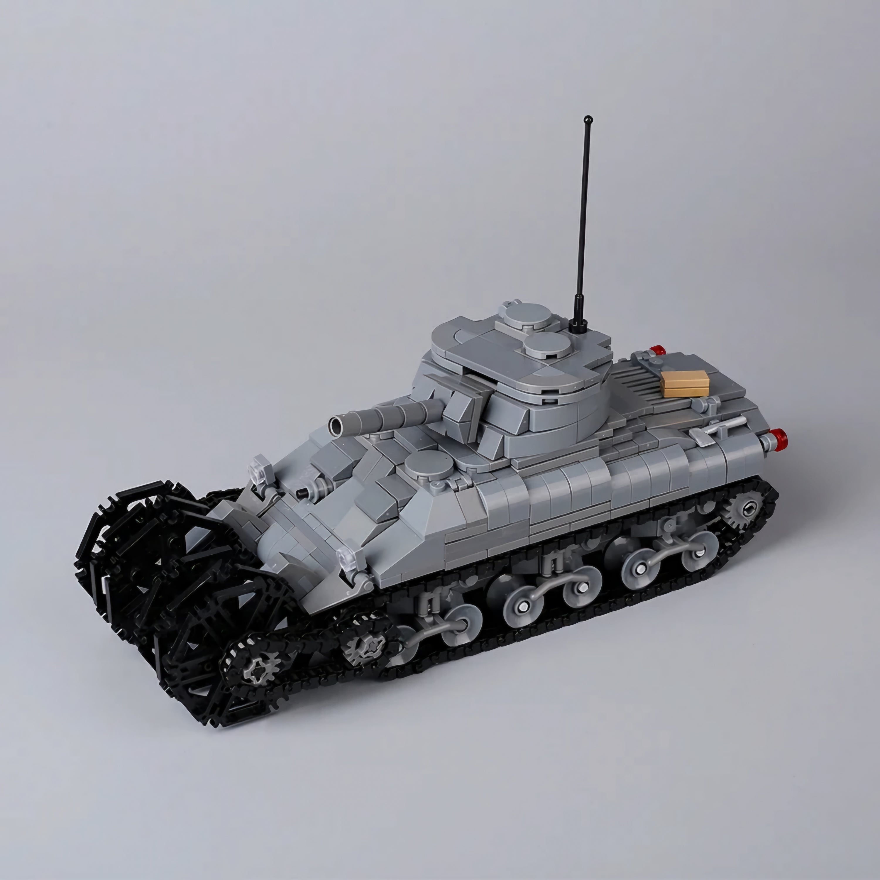 WW2 USA Army M4 Sherman + Minesweeper — Brick Block Army