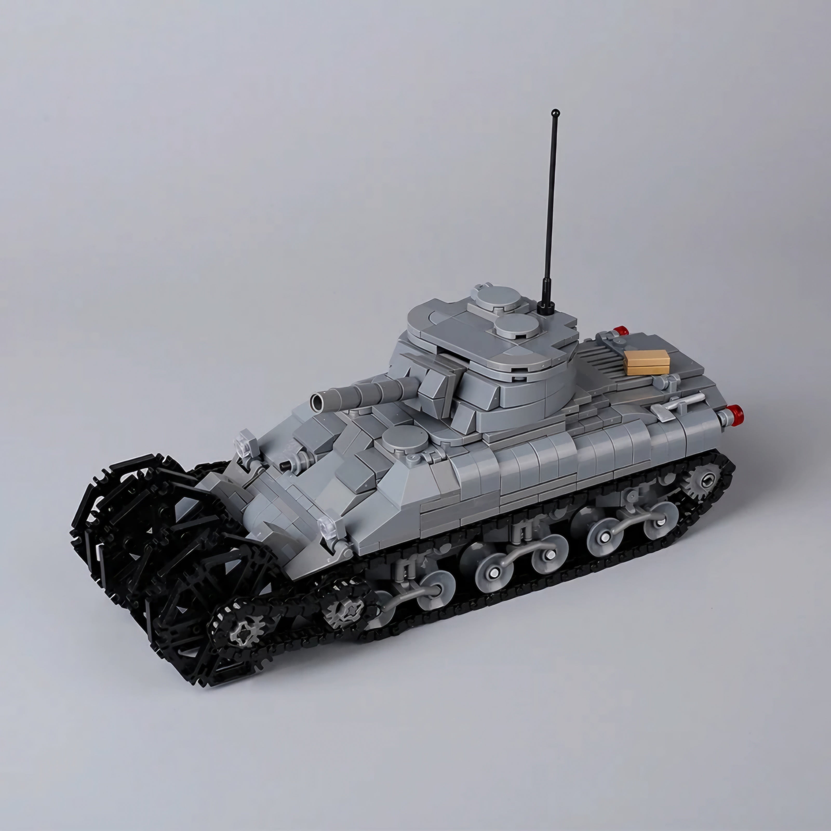 WW2 USA Army M4 Sherman + Minesweeper — Brick Block Army
