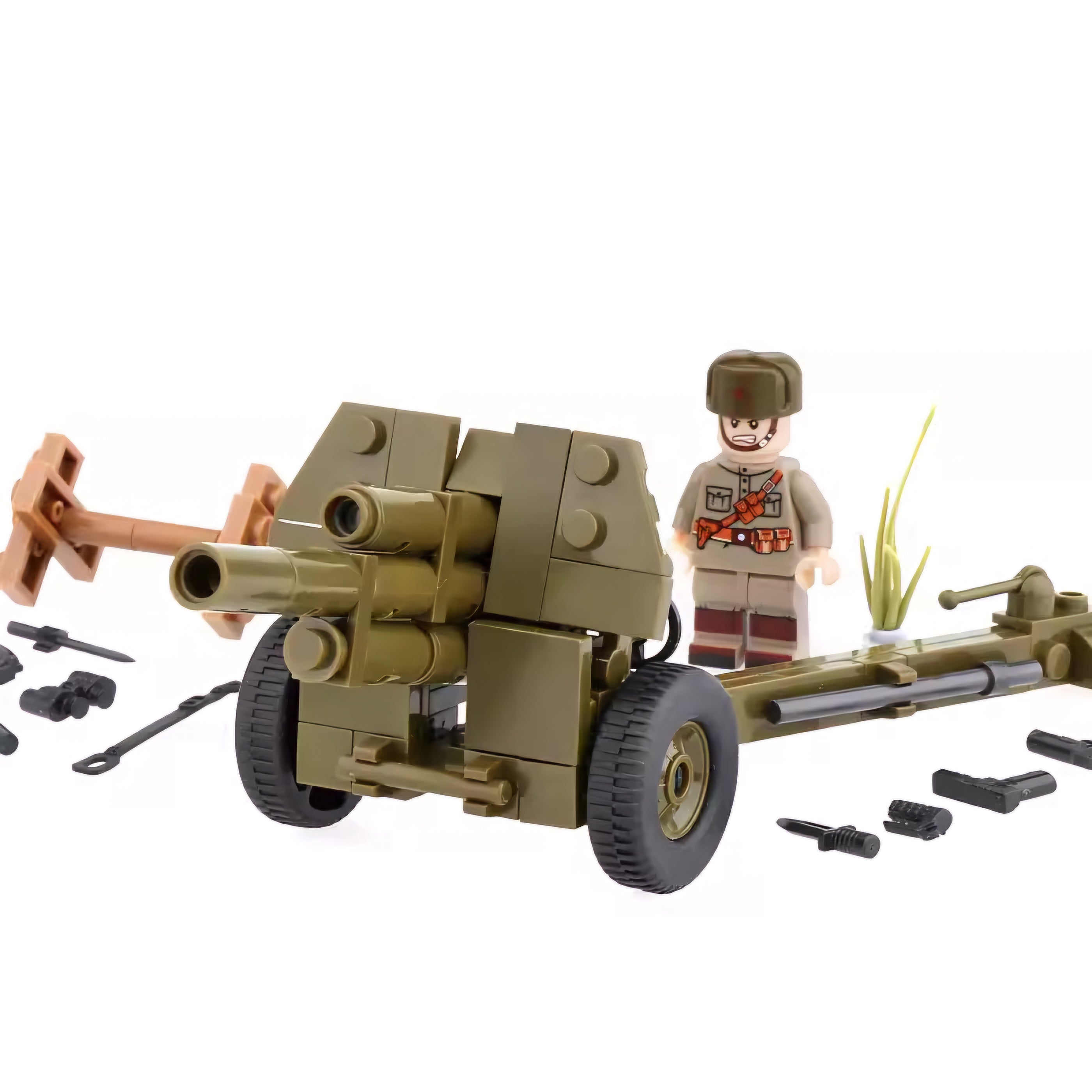 WW2 Soviet Army Artillery Brigade (V2) — Brick Block Army
