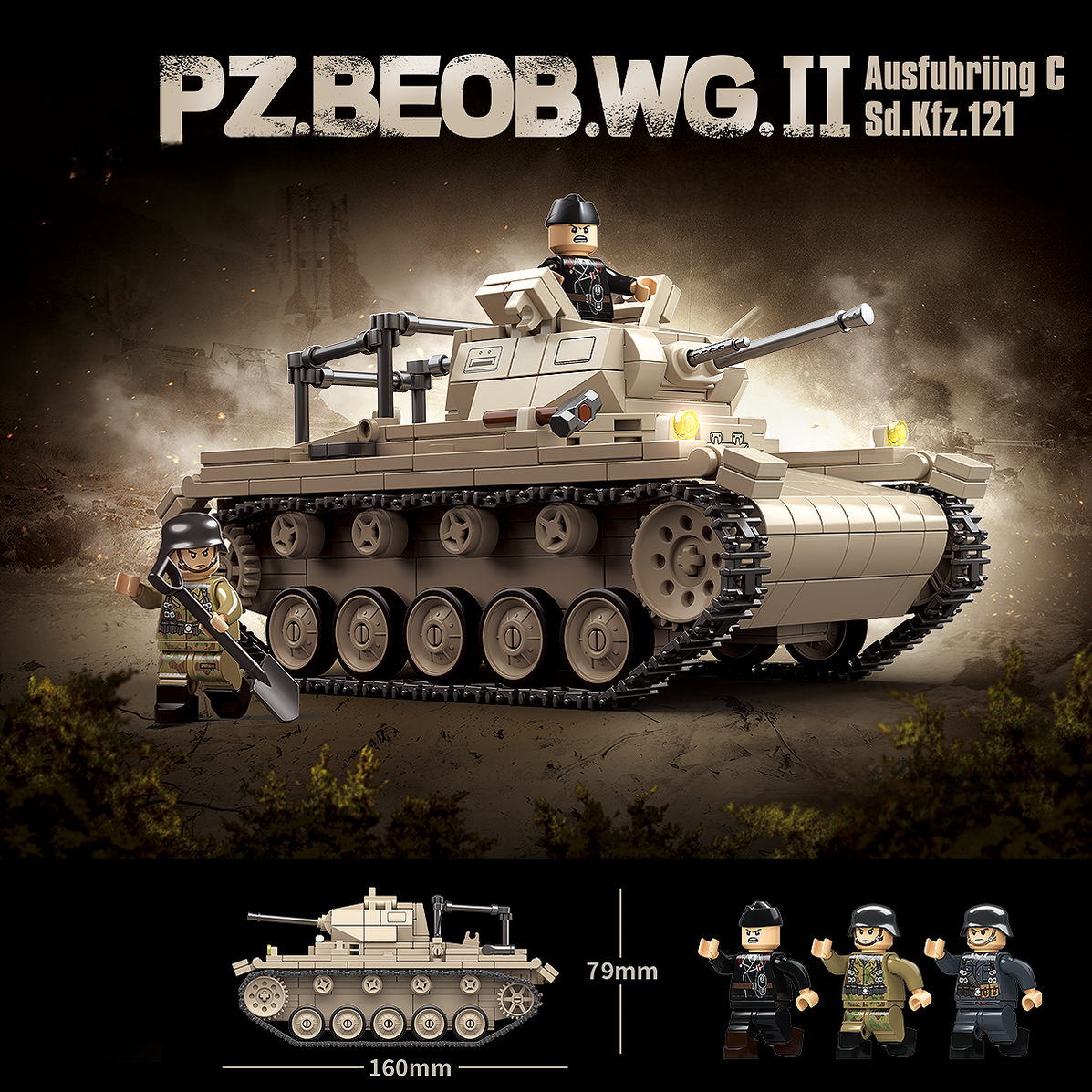 WW2 German Pz.Beob.Wg II Artillery Observation Vehicle — Brick Block Army