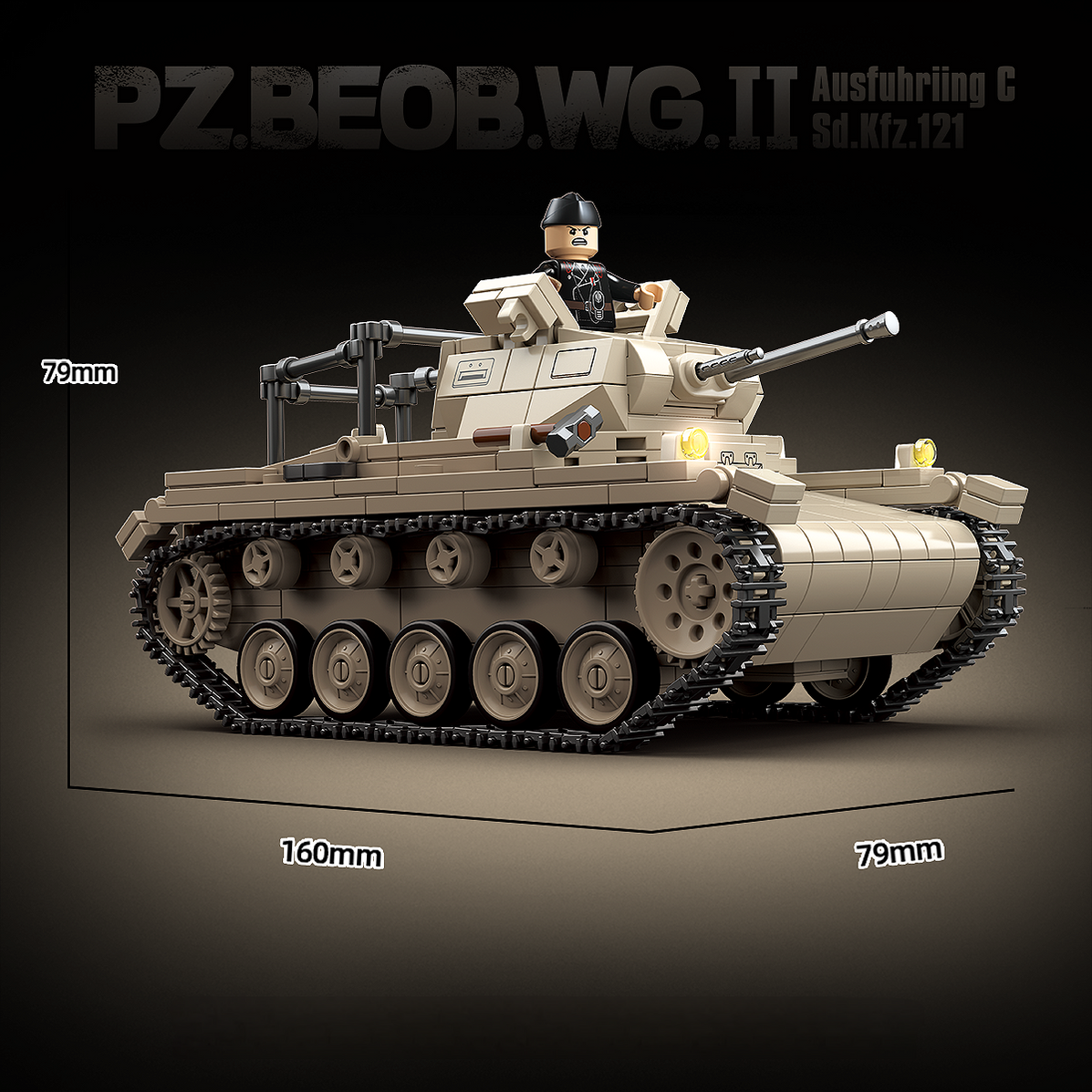 WW2 German Pz.Beob.Wg II Artillery Observation Vehicle — Brick Block Army