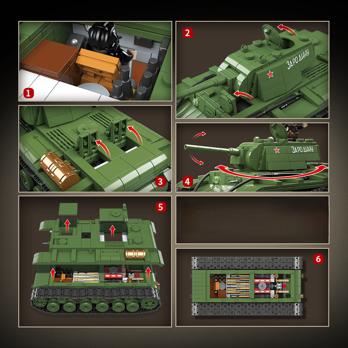 WW2 Soviet KV-1 (M-1941) Heavy Tank — Brick Block Army