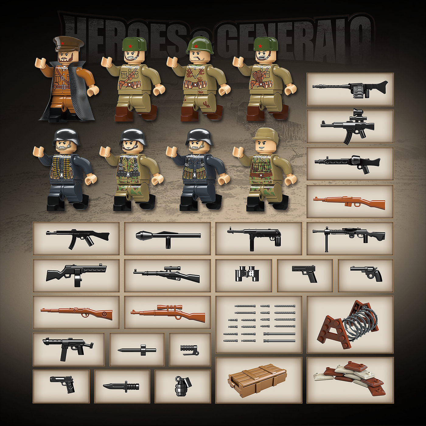 WW2 German Vs Soviet Assault Squads — Brick Block Army