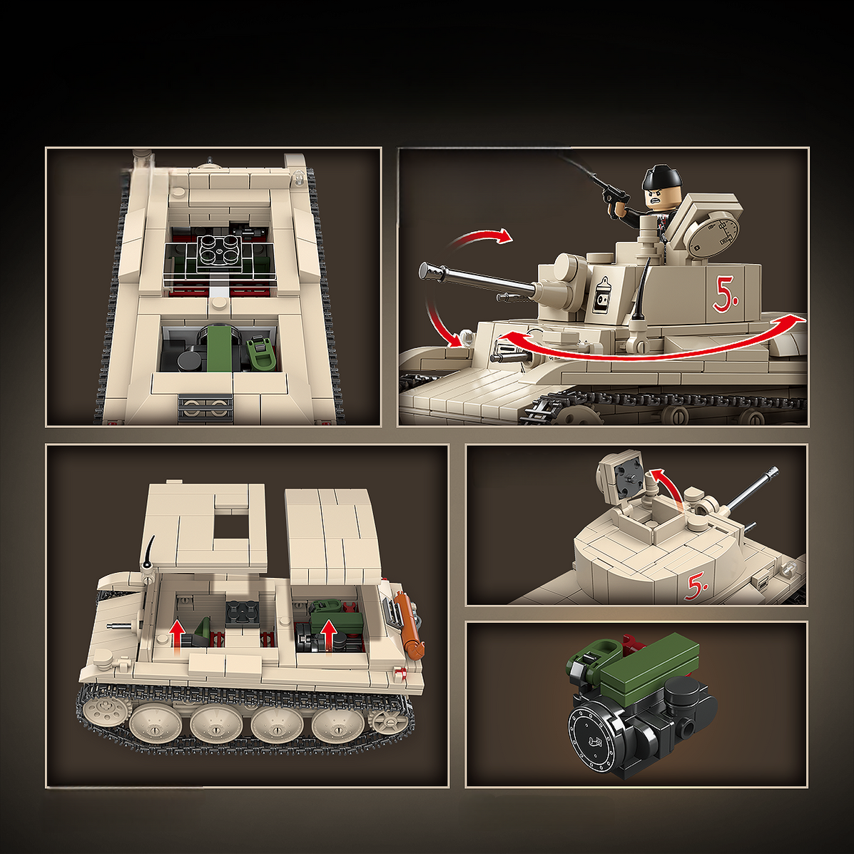 WW2 German Pz.Kpfw 38(T) Light Tank — Brick Block Army