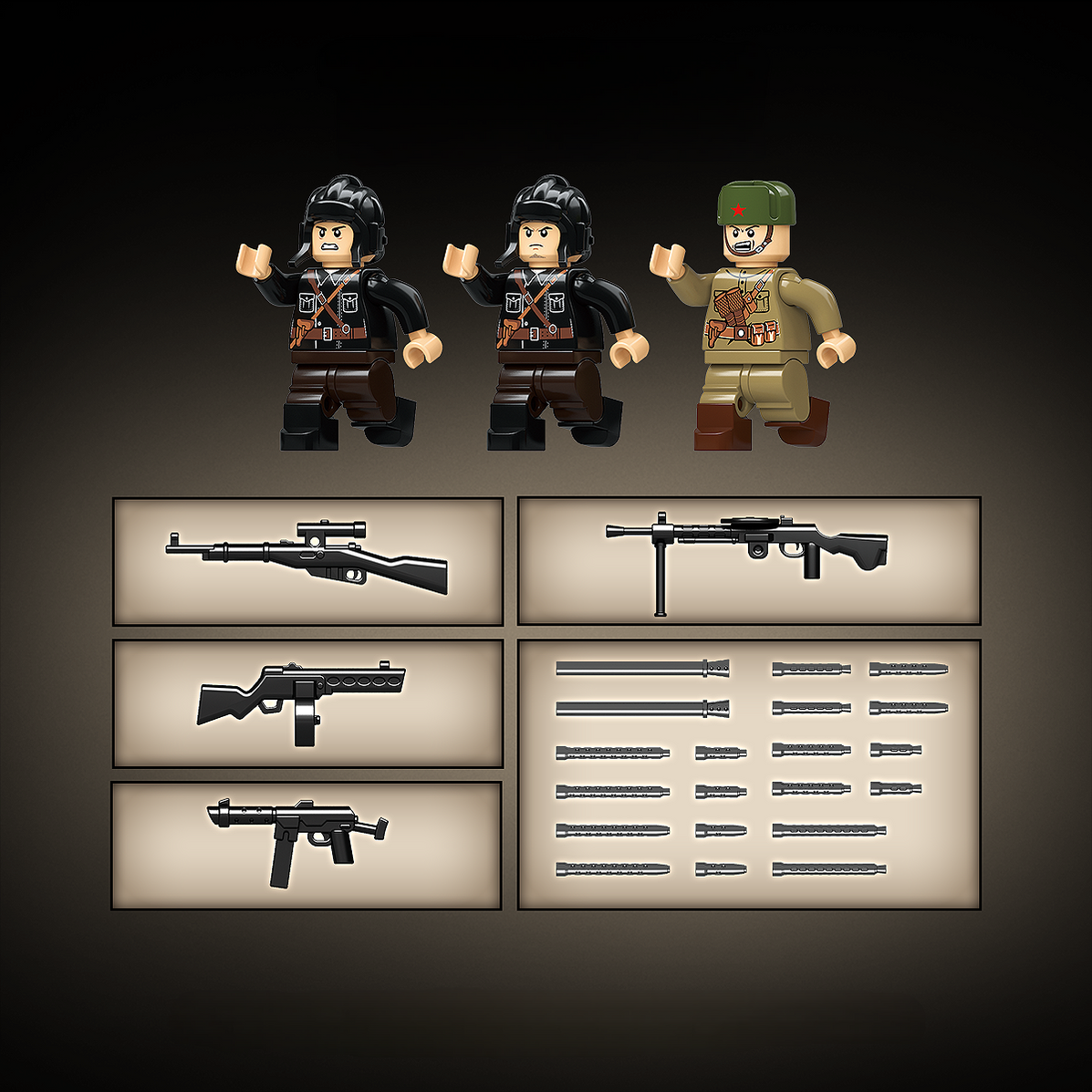 WW2 Soviet Army T-70 Light Tank — Brick Block Army