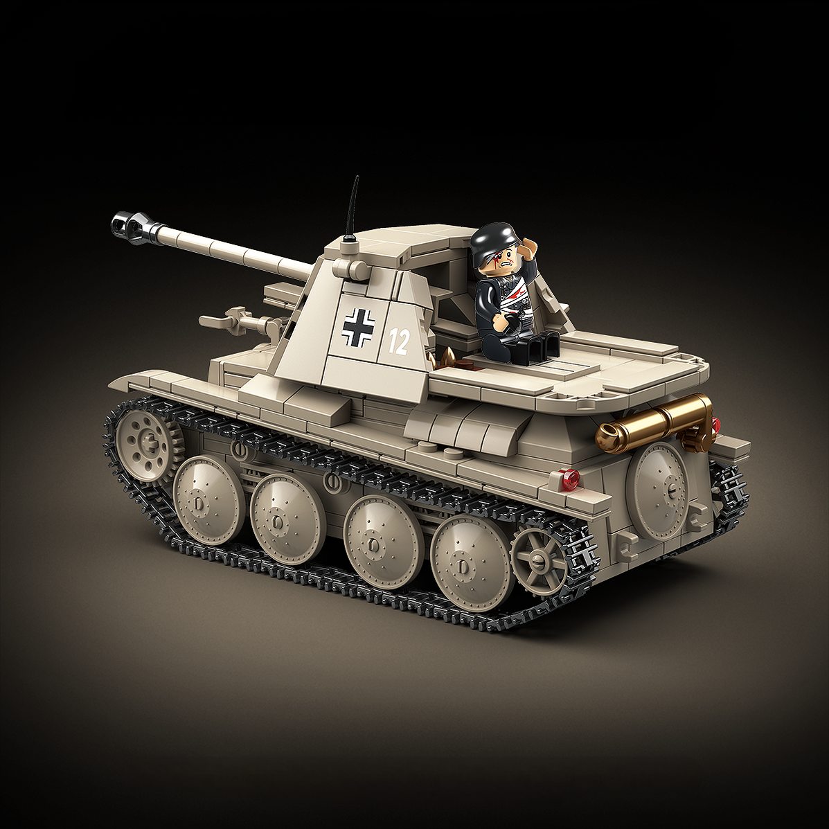 WW2 German Army Marder III H Tank Destroyer — Brick Block Army