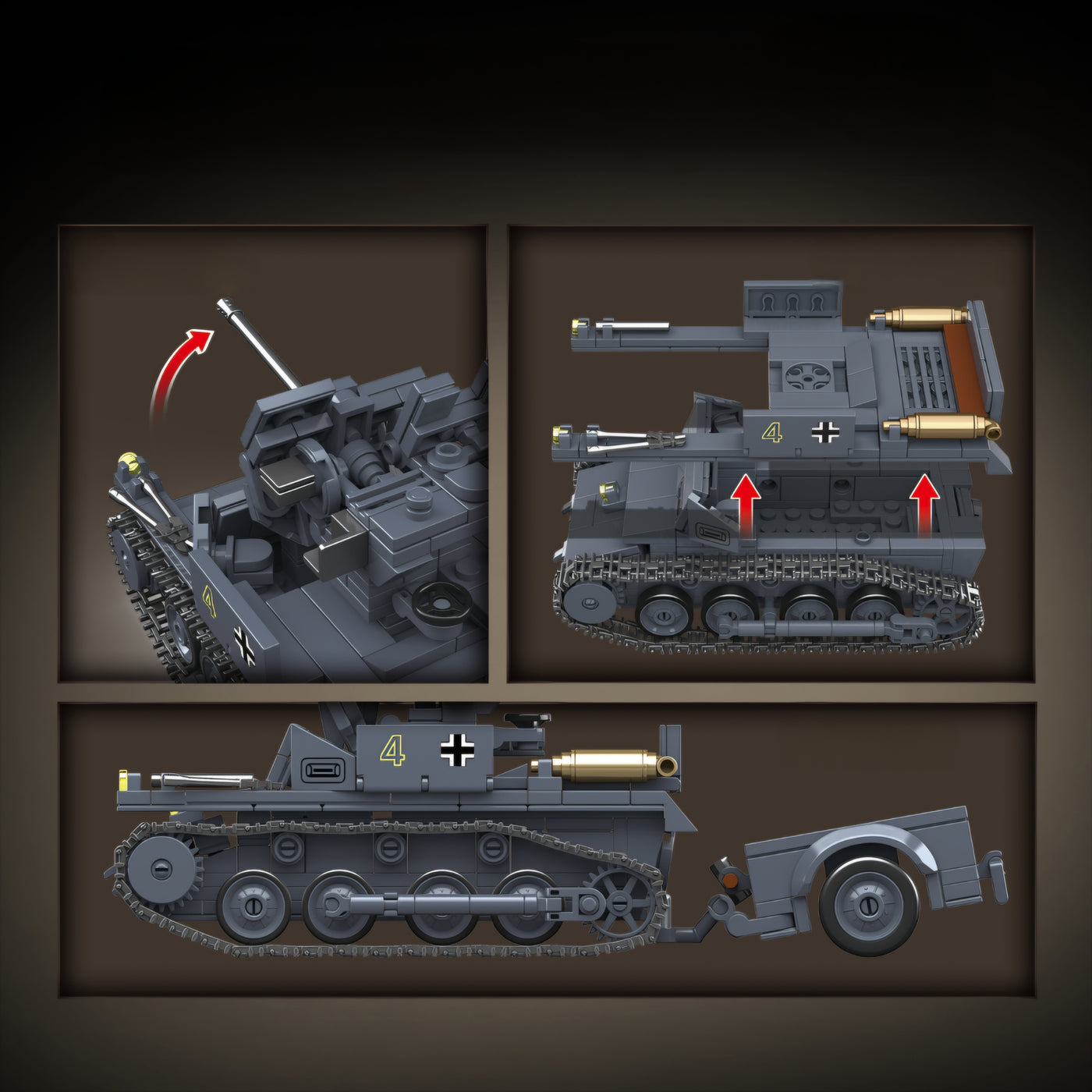 WW2 German Army Flakpanzer 1 (SPAAG) — Brick Block Army
