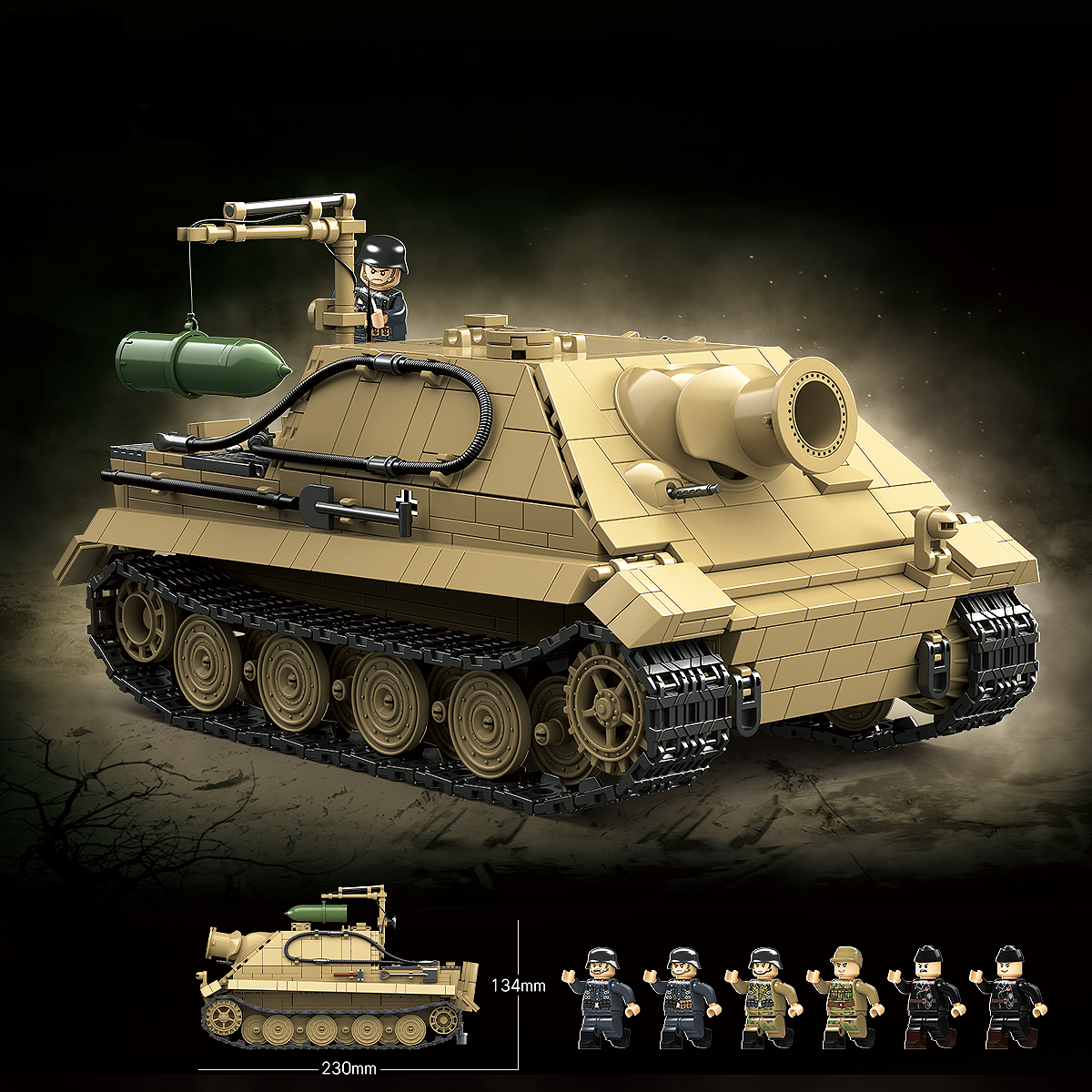 WW2 German Sturmtiger 38cm Assault Mortar Tank — Brick Block Army