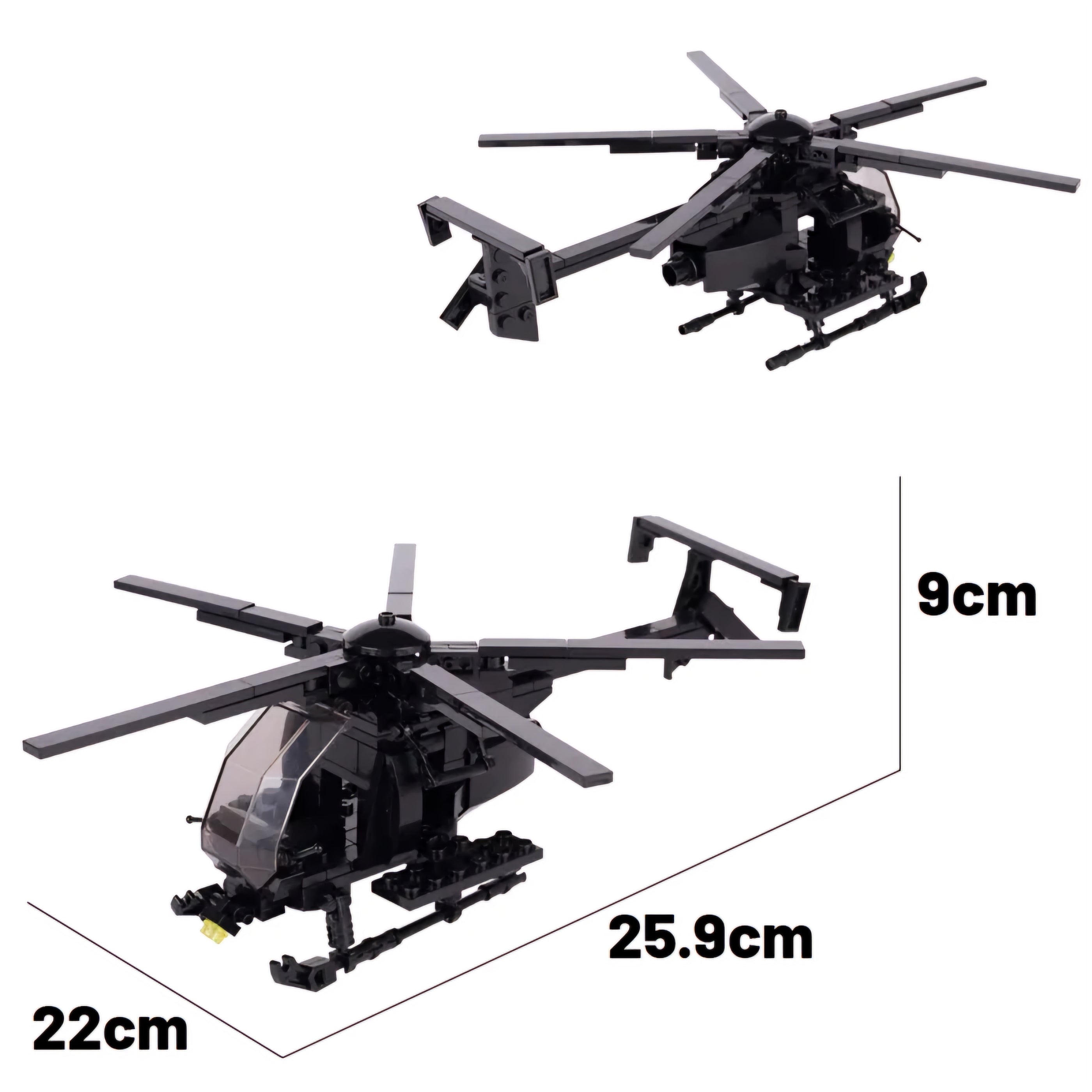 US Army MH-6 Little Bird Light Attack Helicopter — Brick Block Army