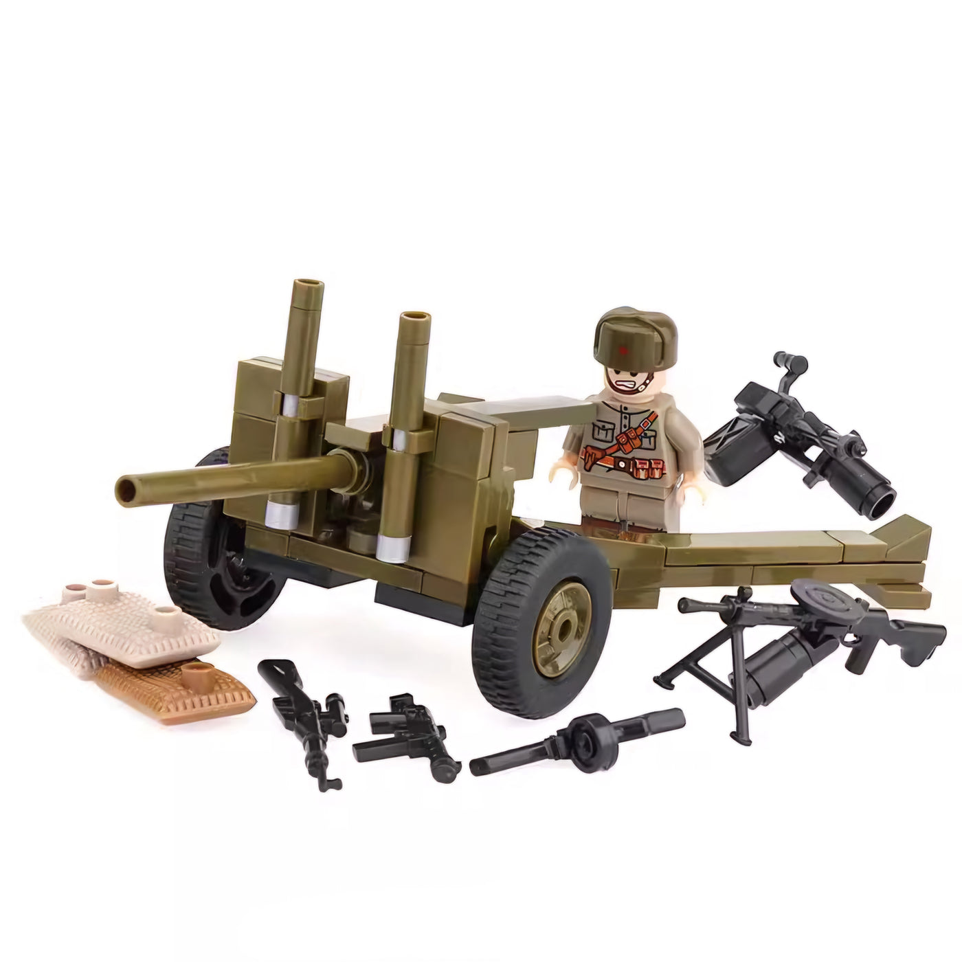 WW2 Soviet Army Artillery Brigade (V2) — Brick Block Army