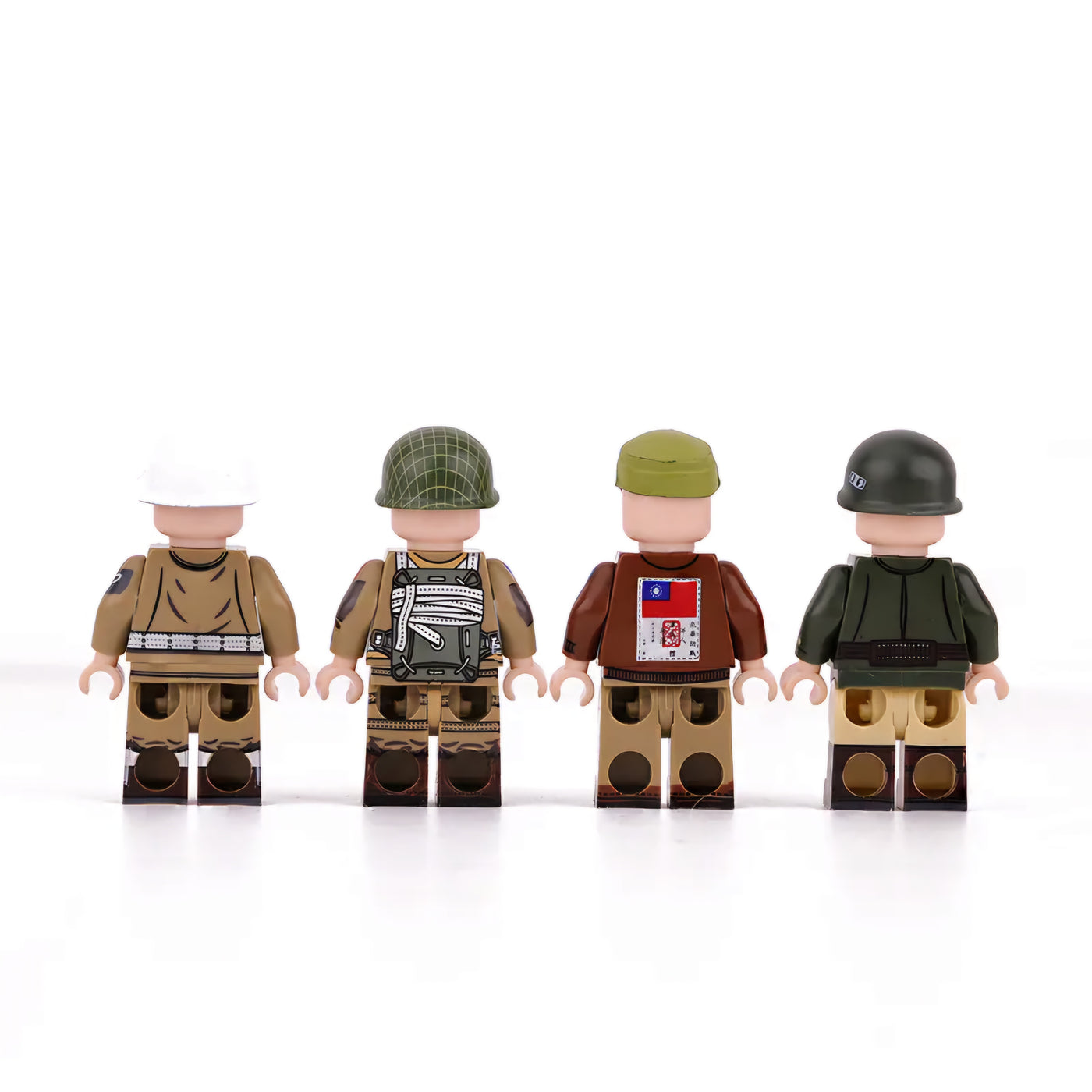 WW2 United States General Patton & Squad x4 — Brick Block Army