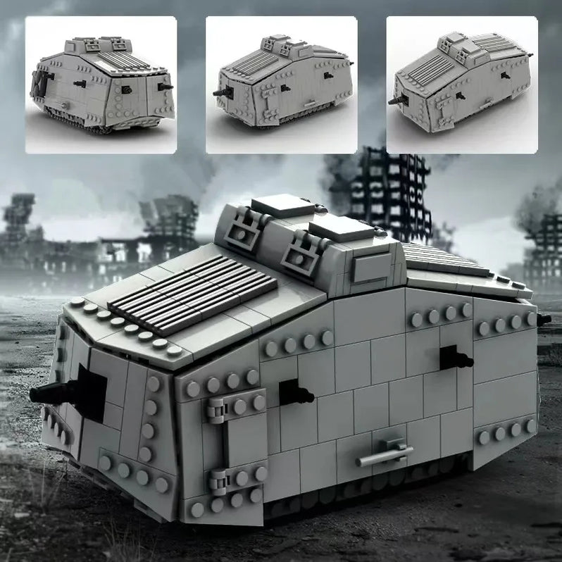WW1 German Sturmpanzerwagen A7V Heavy Tank — Brick Block Army