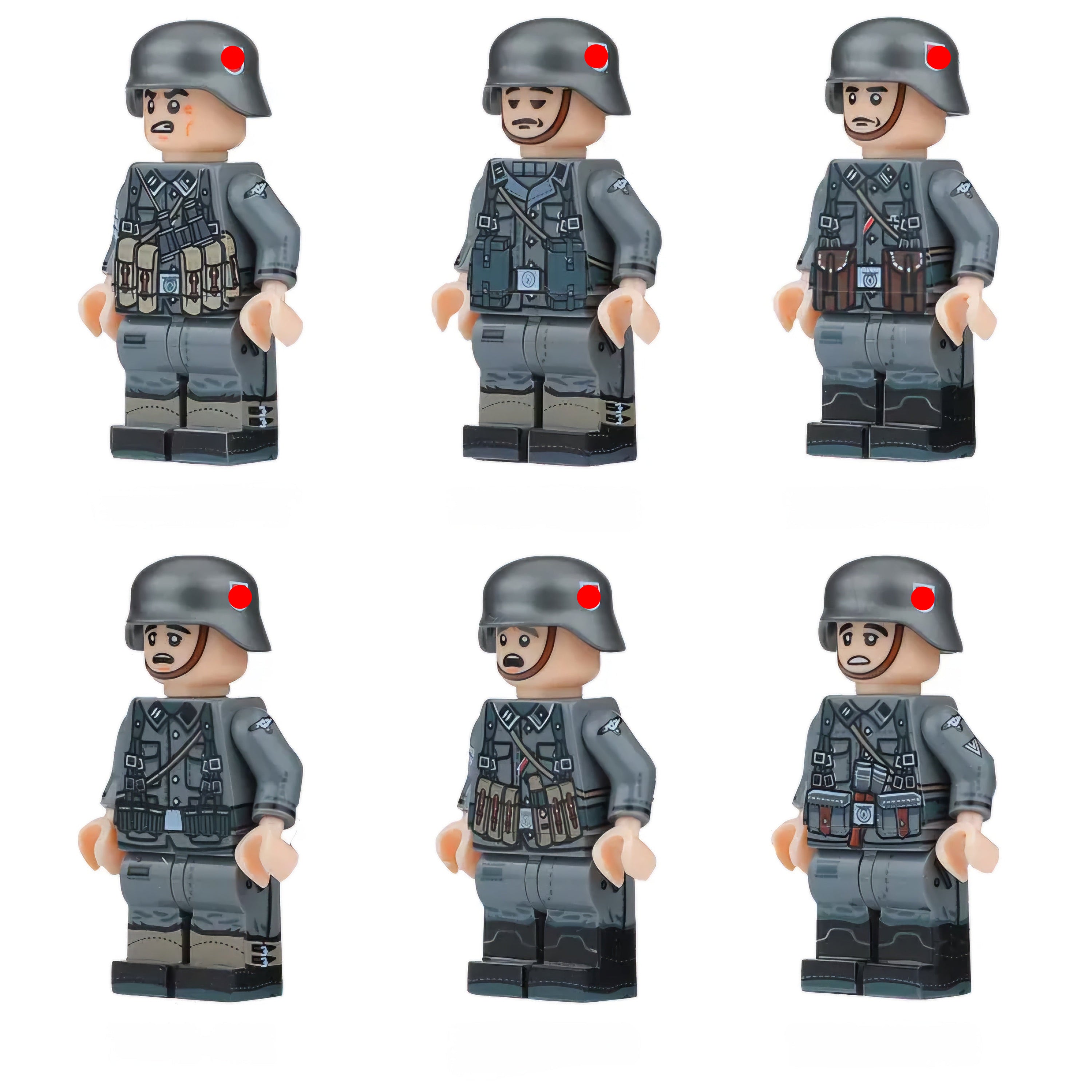 WW2 German "Paramilitary" Infantry Unit x6 — Brick Block Army