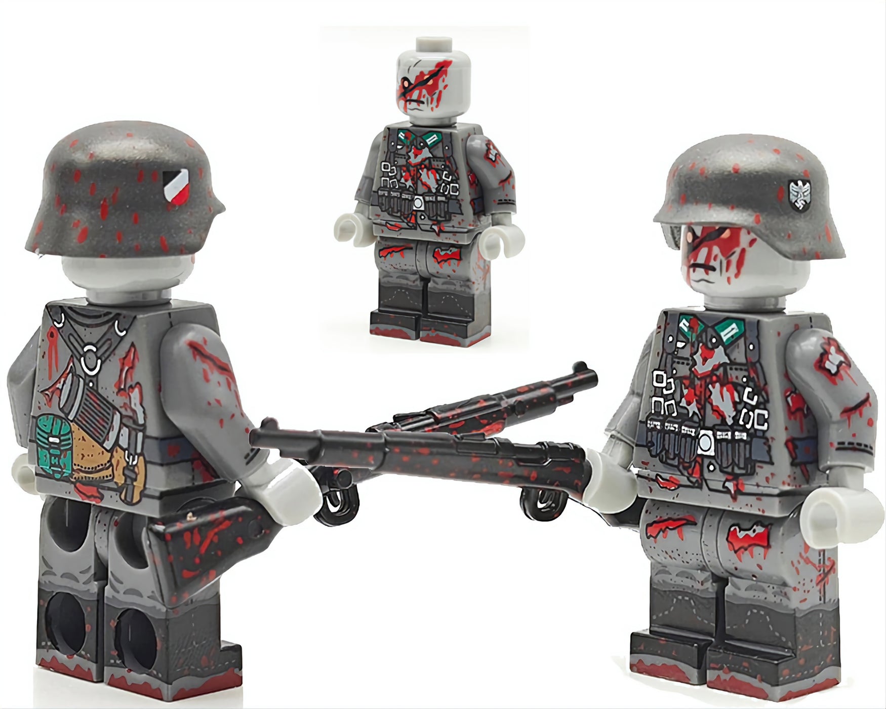 WW2 German Wehrmacht Zombies x5 — Brick Block Army