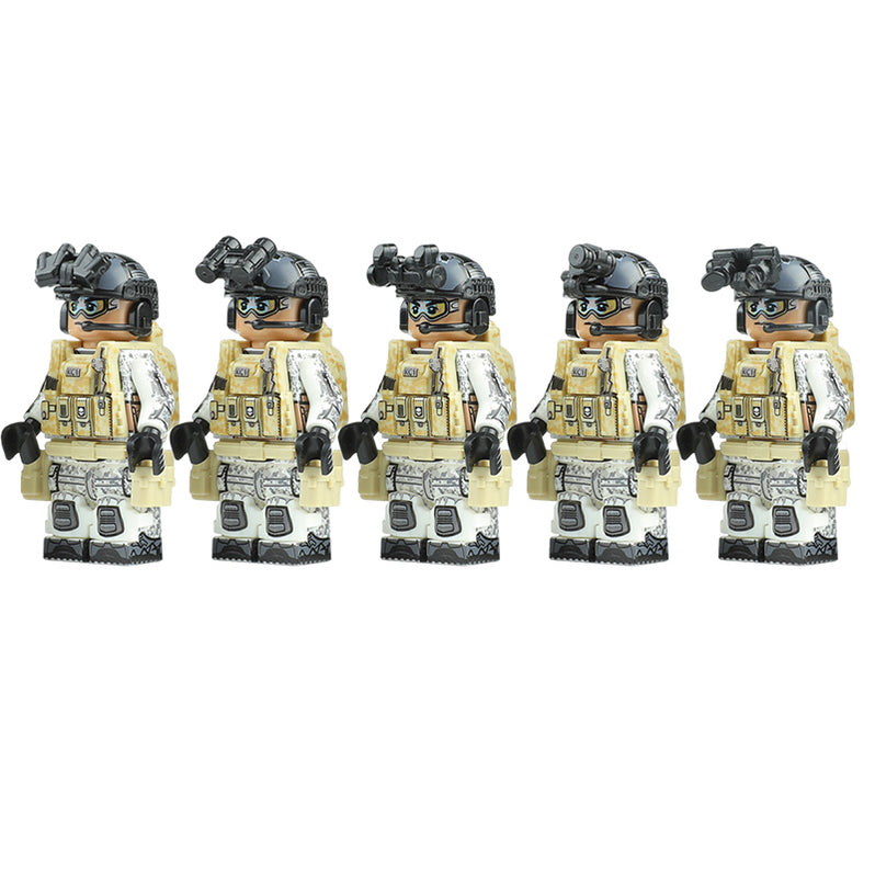 US Army "KC1" Arctic Spec Ops Squad x5 — Brick Block Army