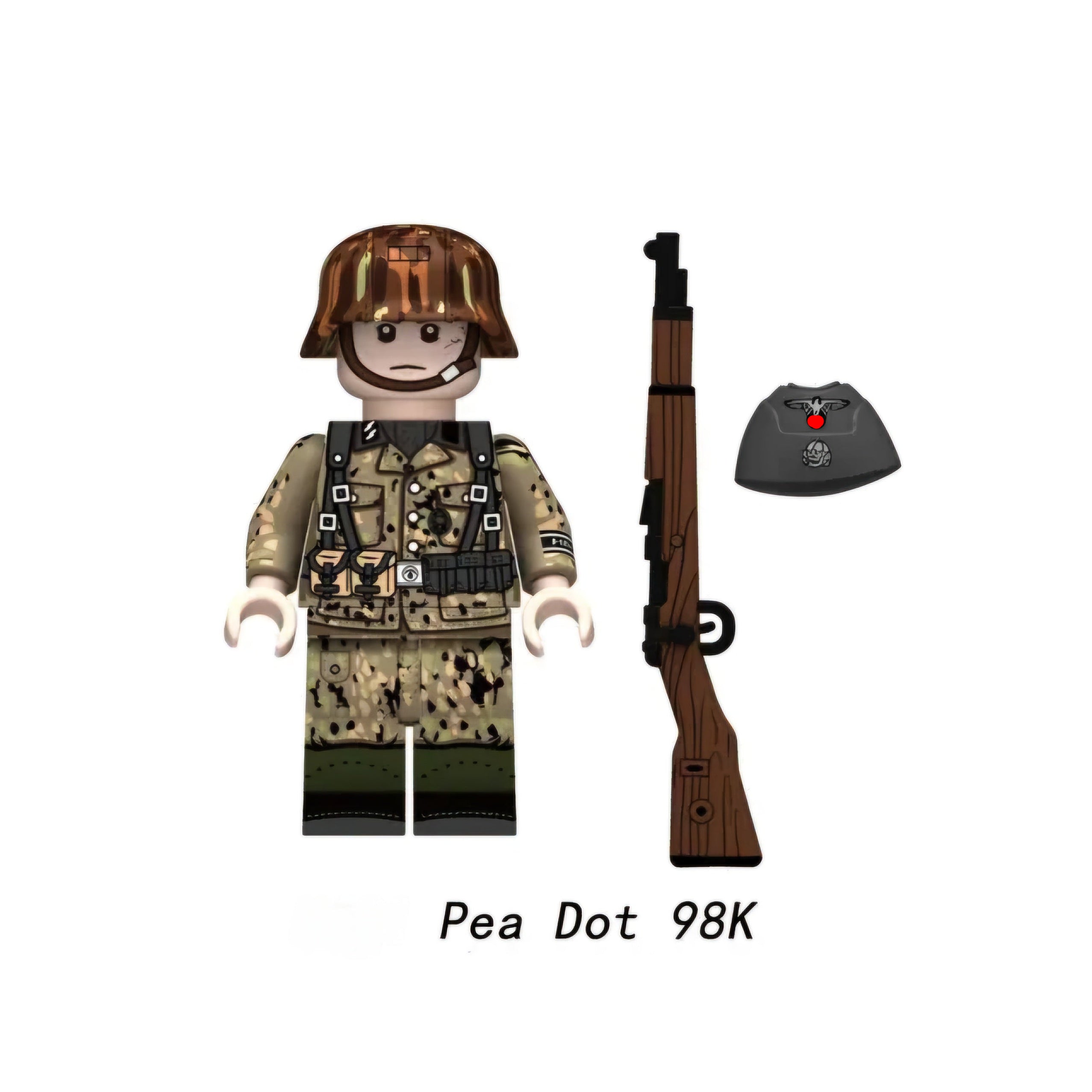 WW2 German Infantry in Erbsenmuster/ "Pea Dot" Camo x10 — Brick Block Army