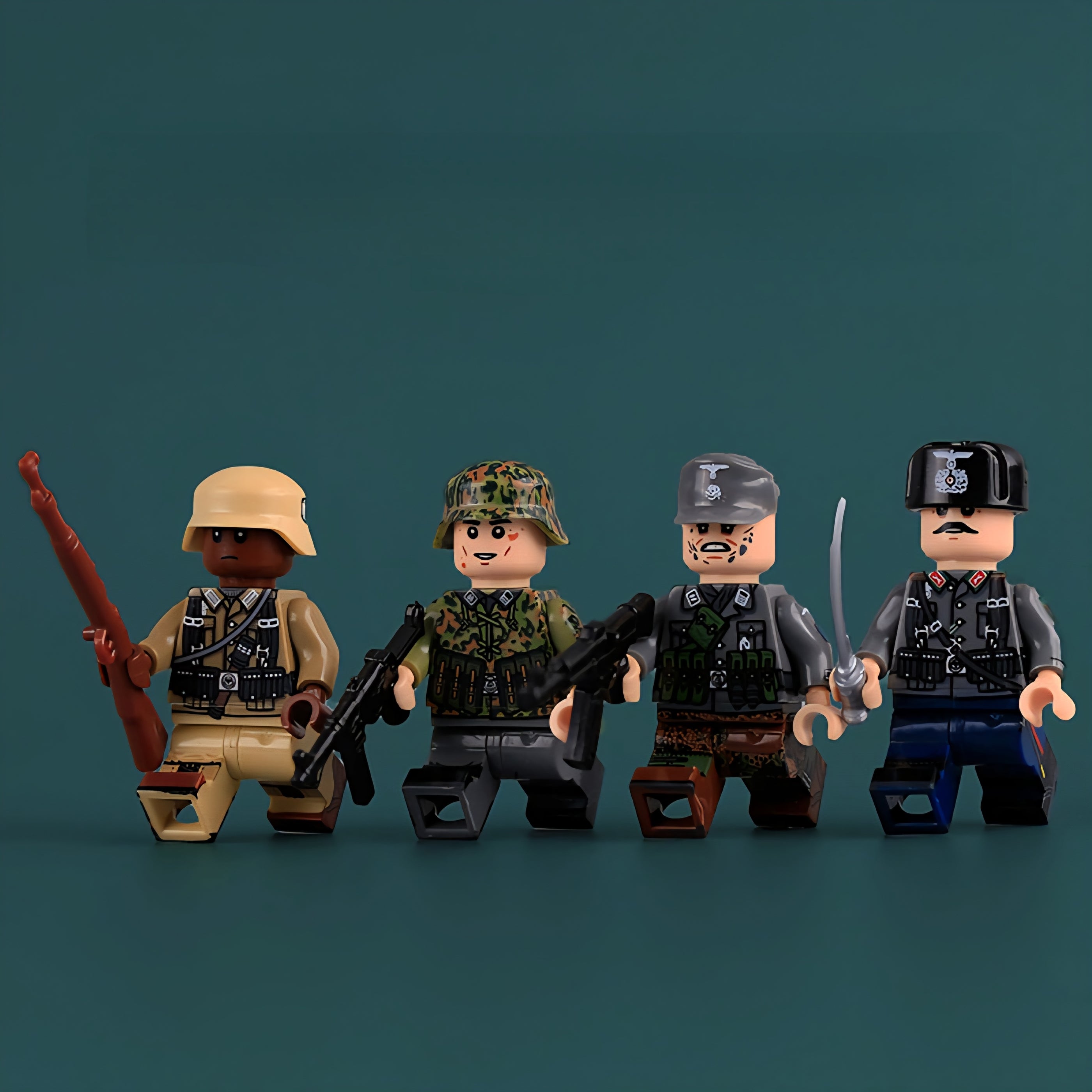 WW2 German Foreign Volunteers Squad x4 — Brick Block Army