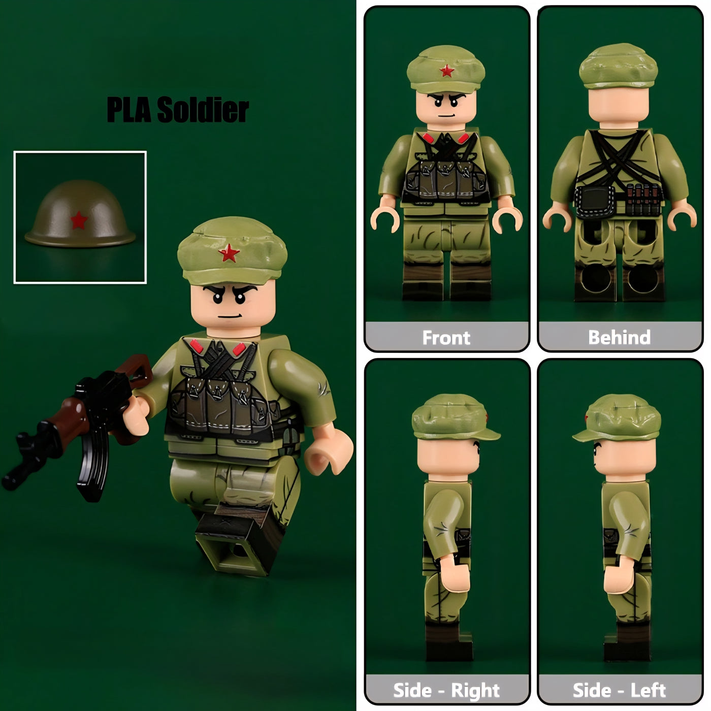 Sino-Vietnamese War PLA Soldier Squad x4 — Brick Block Army