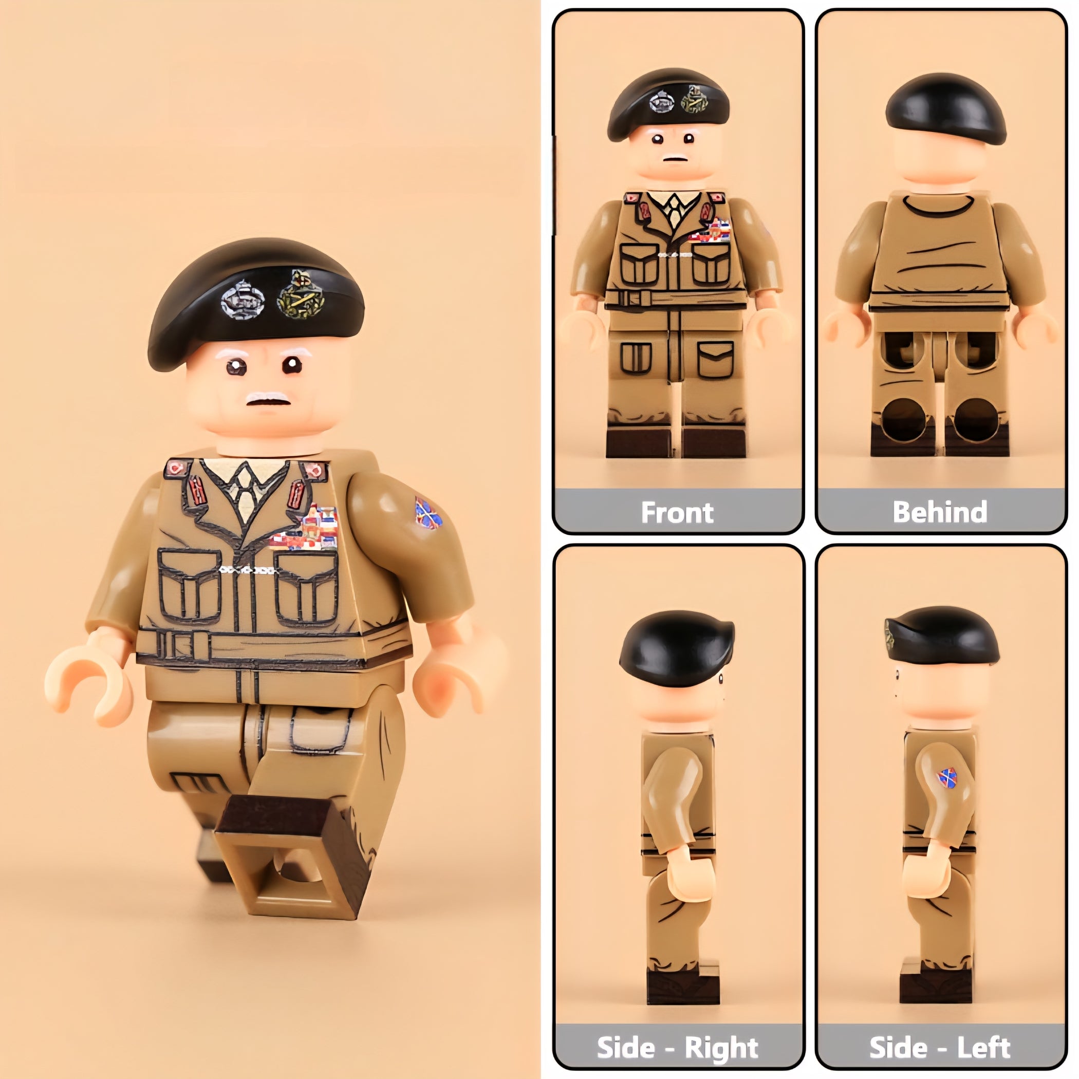 WW2 British Army Field Marshal Bernard Montgomery (v2) — Brick Block Army