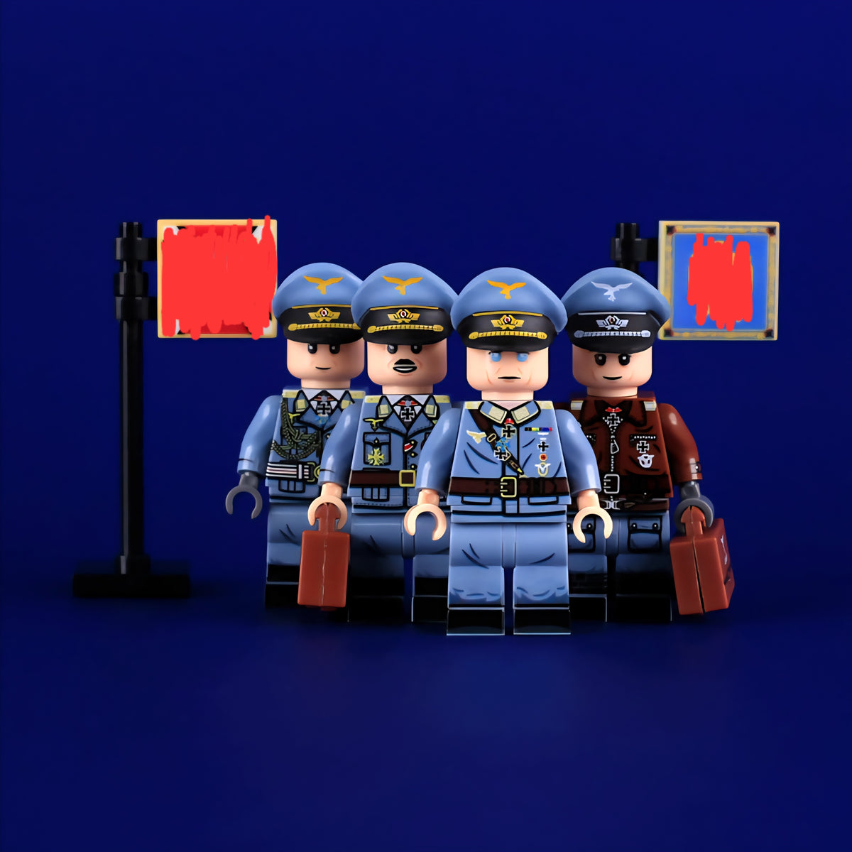 WW2 German Luftwaffe Senior Command x4 — Brick Block Army
