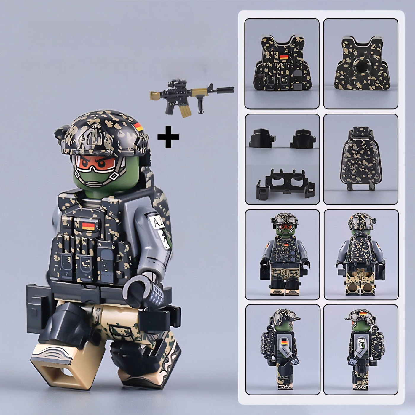 German Army Kommando Spezialkräfte "KSK" (V3) x4 — Brick Block Army