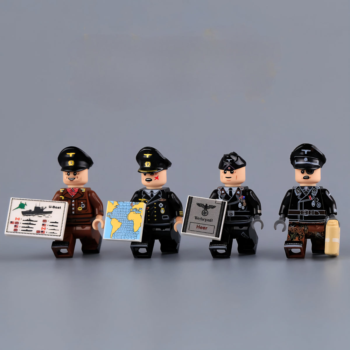 WW2 Mixed Senior German Officers x4 — Brick Block Army