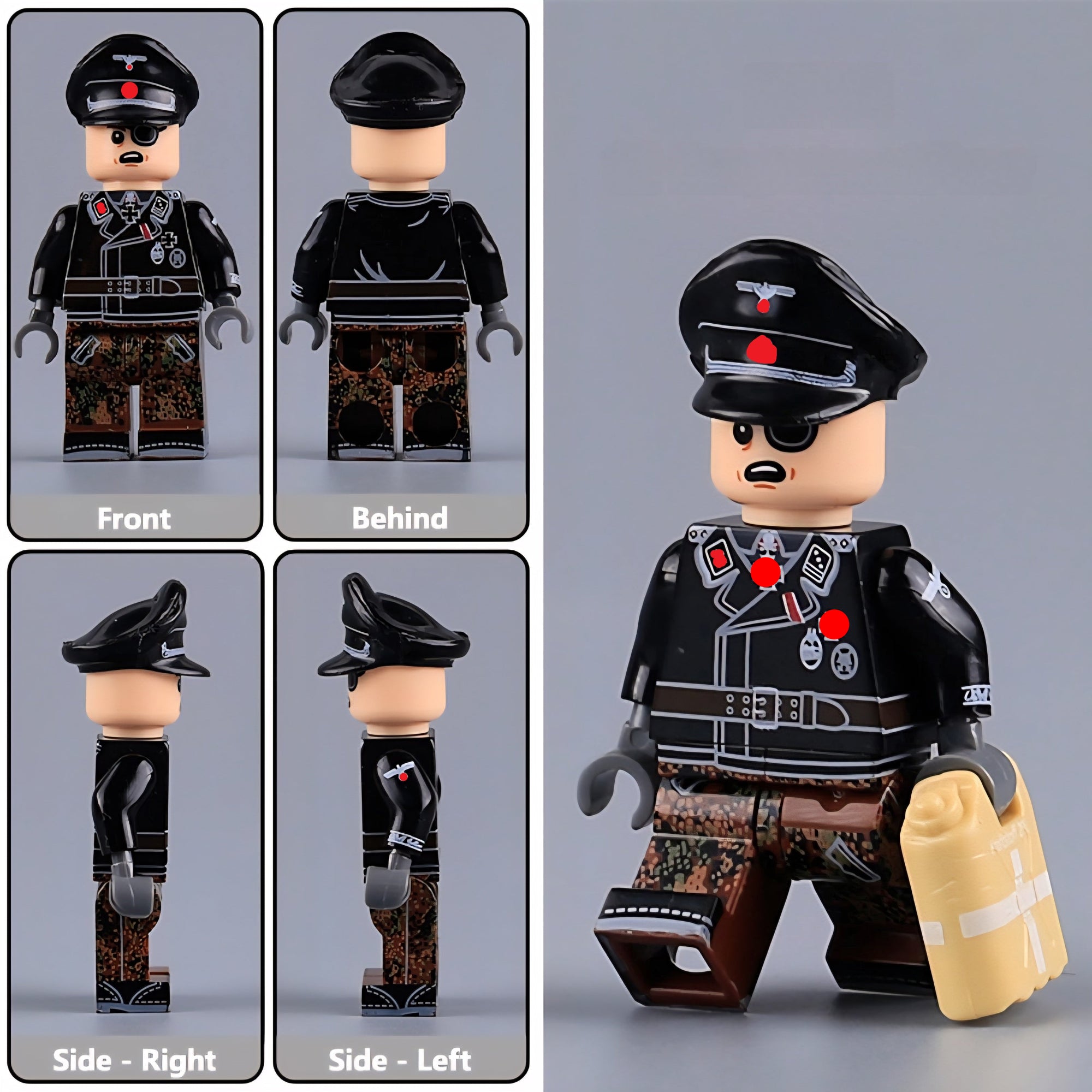 WW2 German Paramilitary "Haupsturm" Officer x10 — Brick Block Army