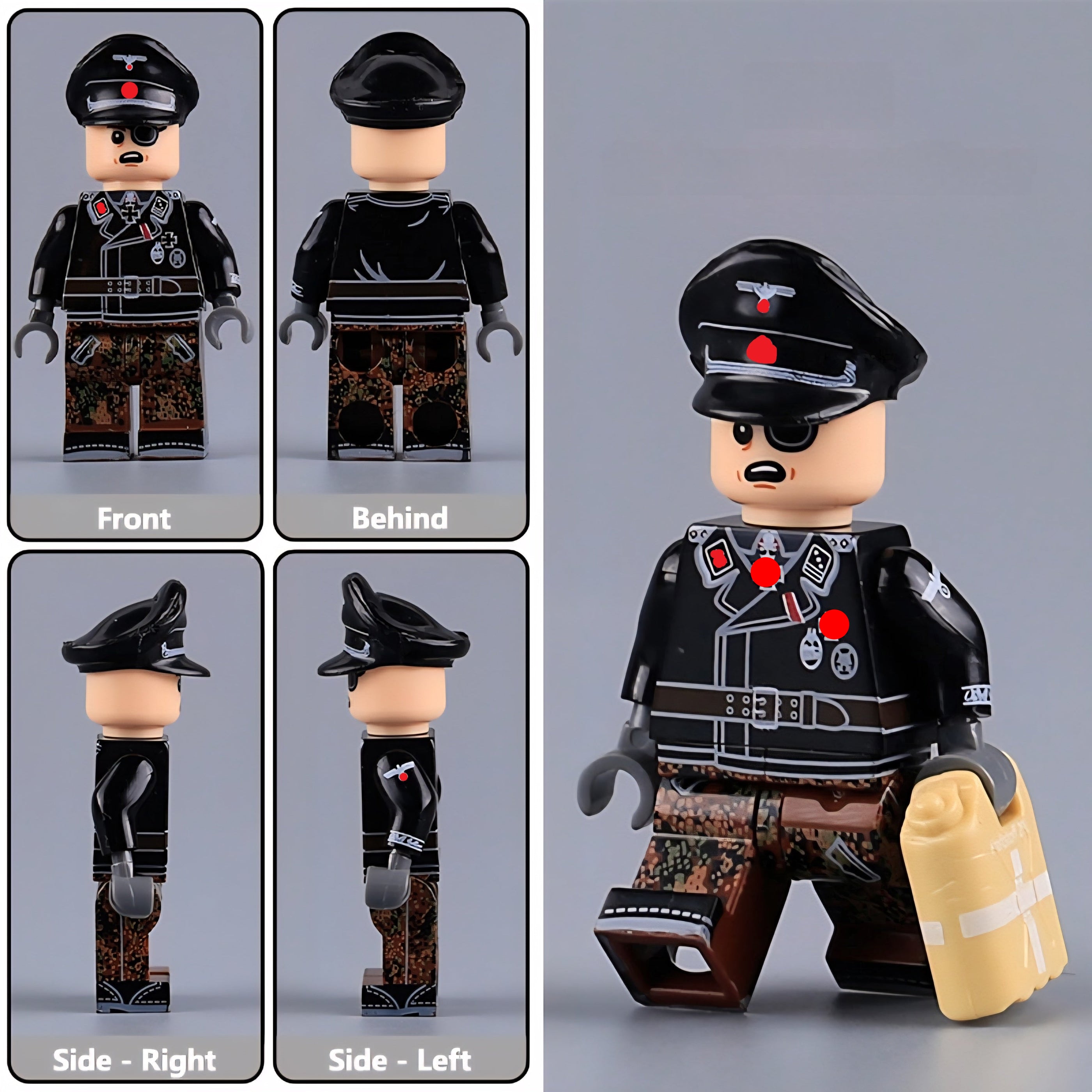 WW2 German Paramilitary "Haupsturm" Officer x10 — Brick Block Army
