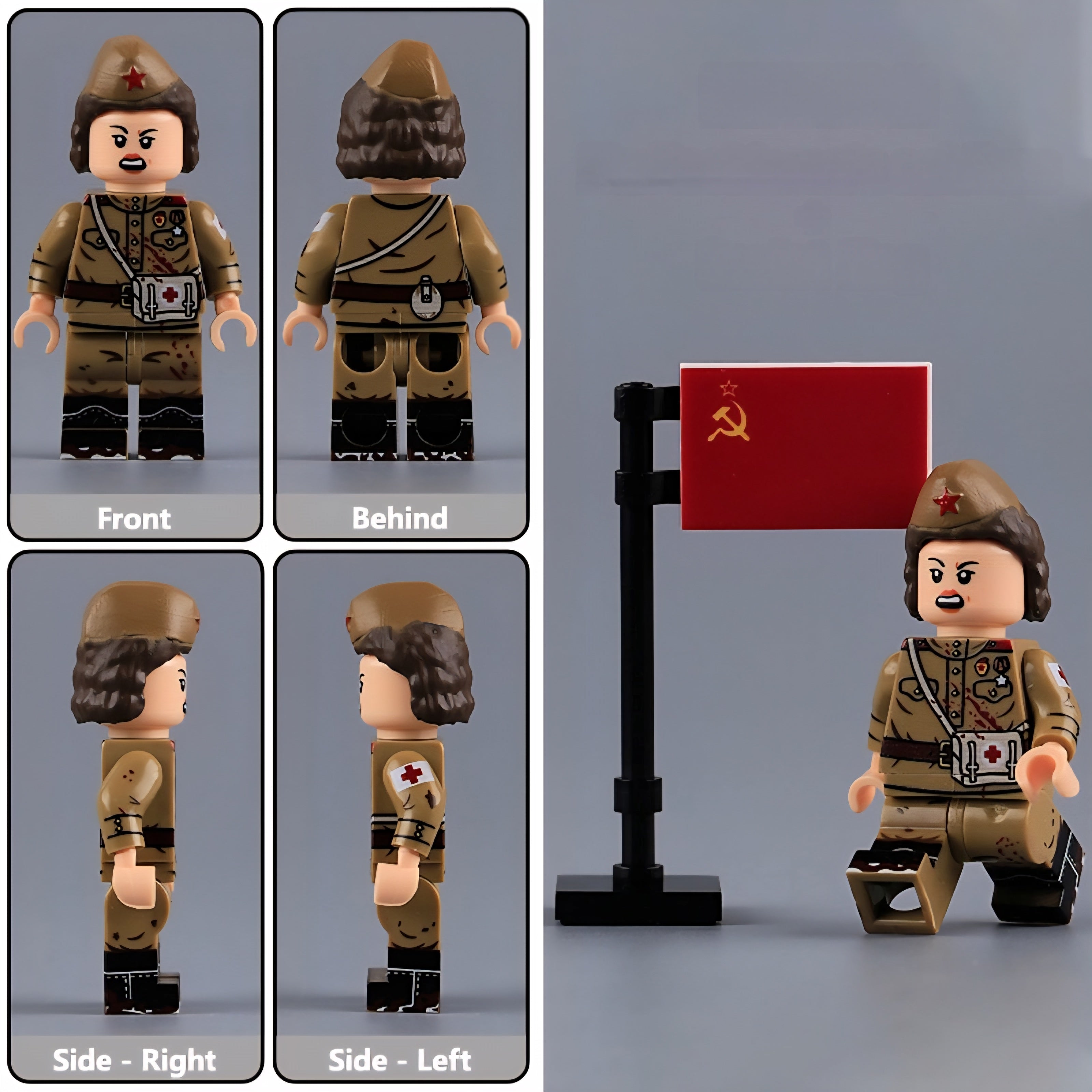 WW2 Soviet Army Female Combat Medics x2 — Brick Block Army
