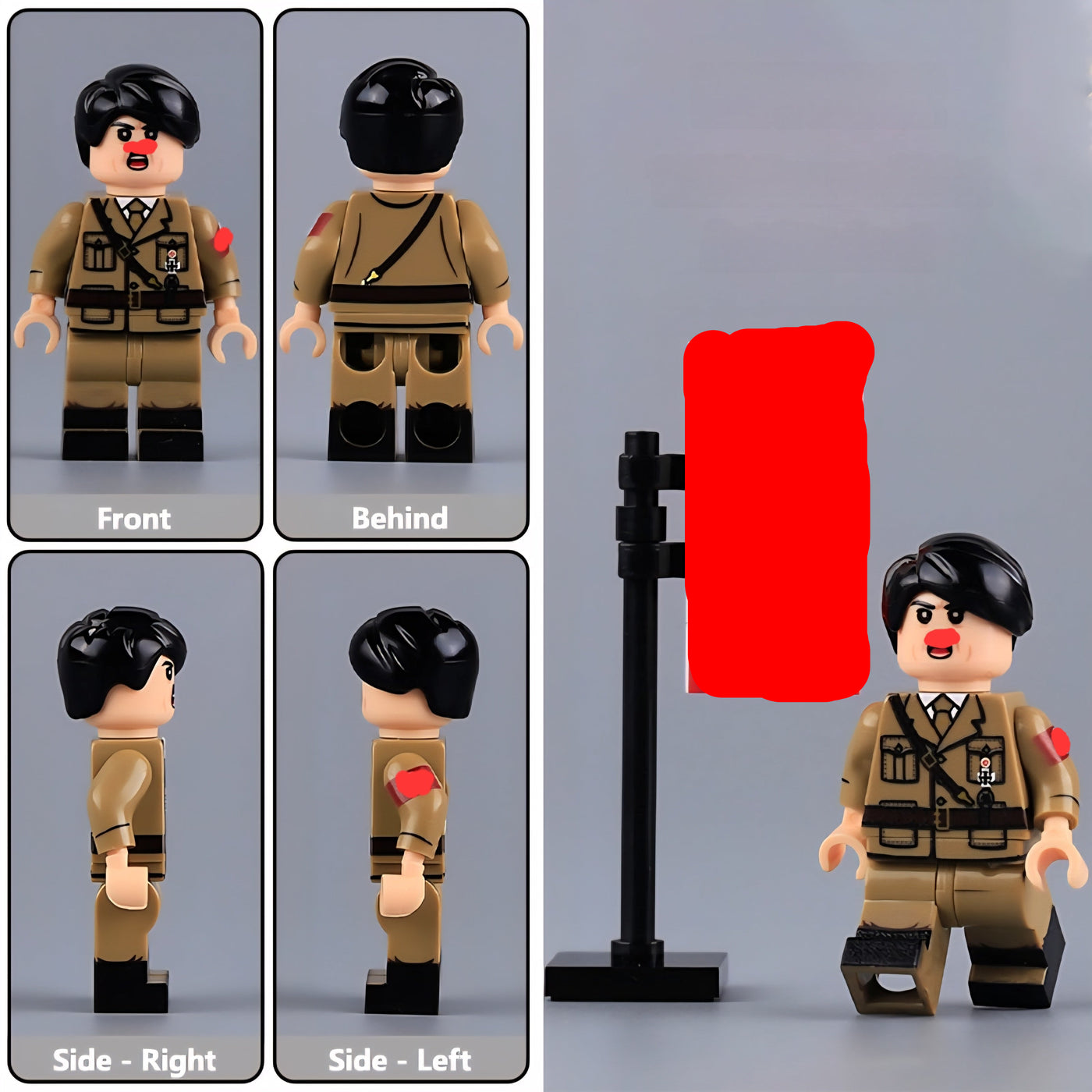 WW2 German Big Boss (Brown Uniform) x1 — Brick Block Army