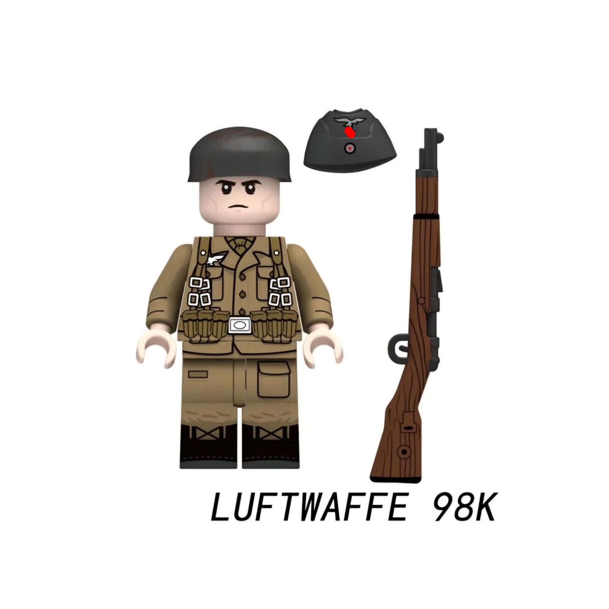 WW2 German Mixed Luftwaffe Infantry Squad x4 — Brick Block Army