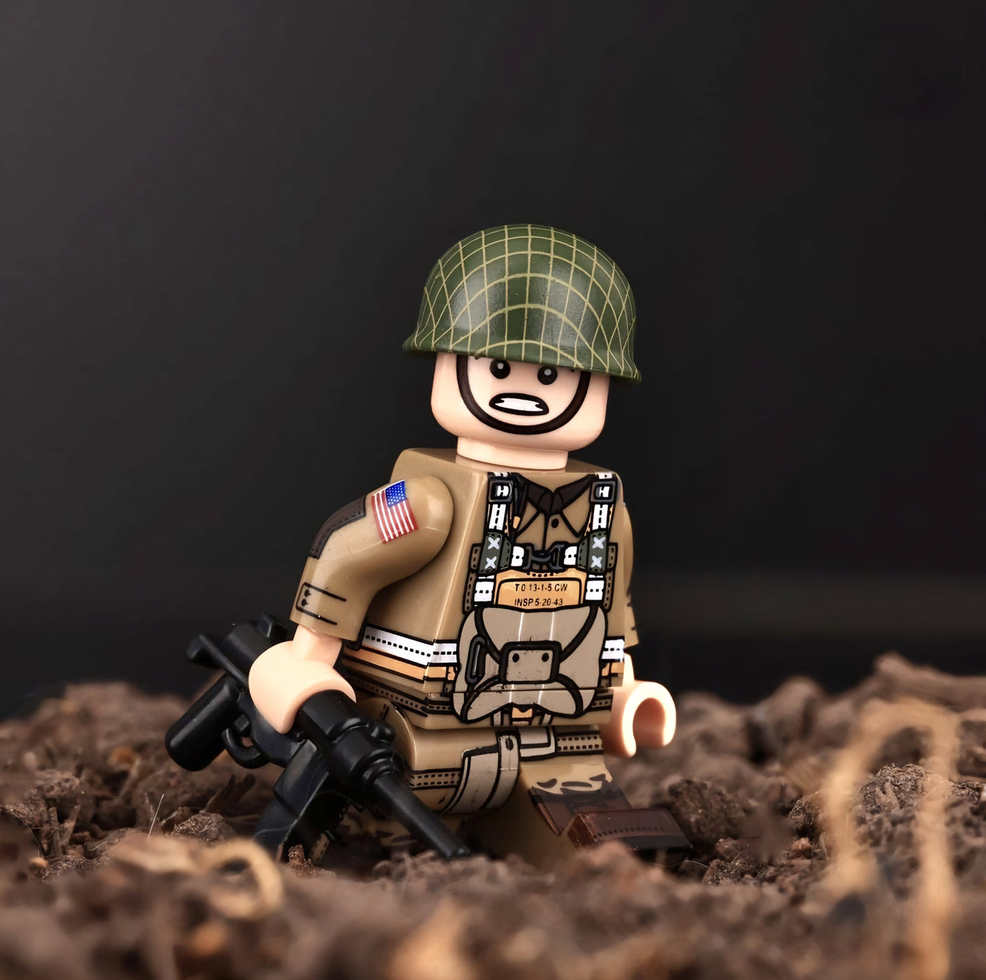 WW2 US Army 82nd Airborne Paratroopers (V2) x10 — Brick Block Army