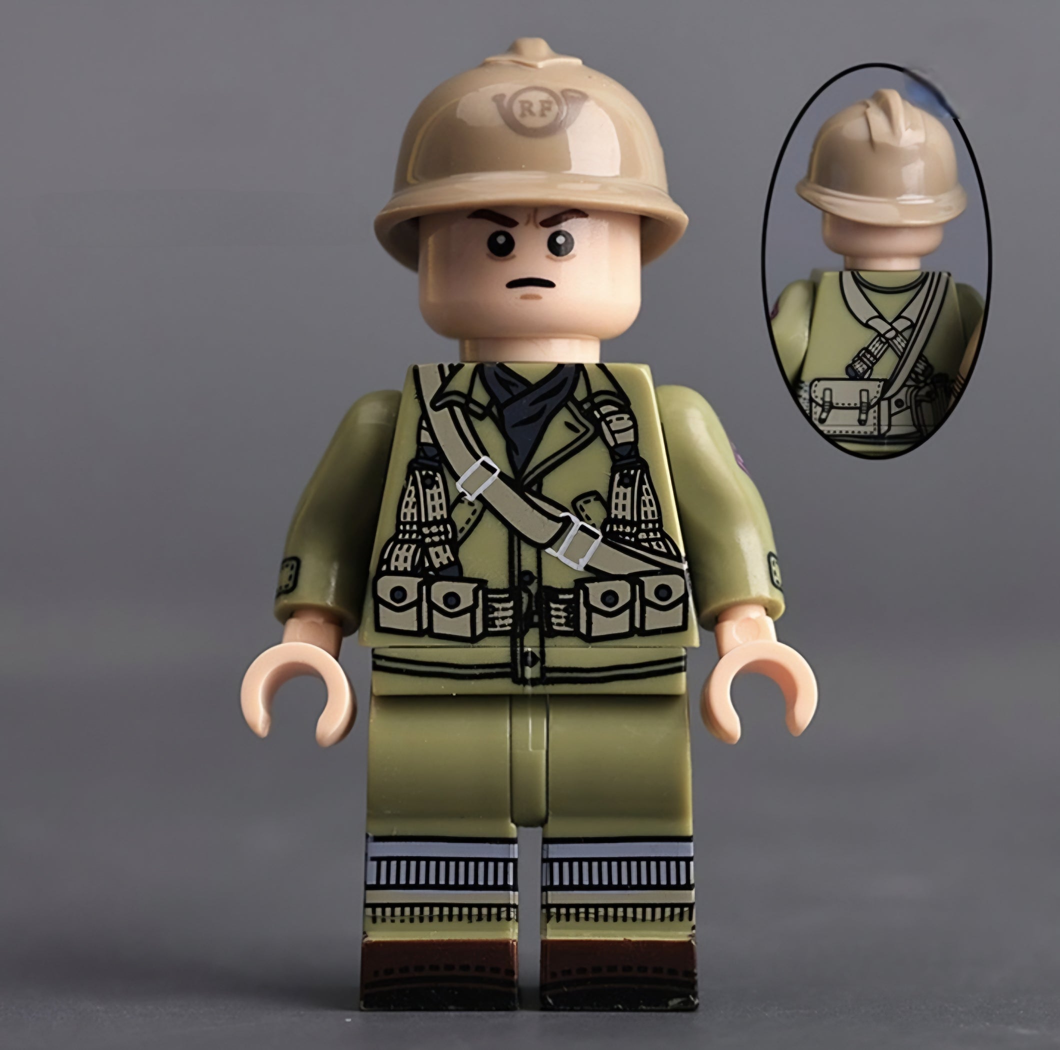 WW2 1st Free French Division (FFL) Infantry x10 — Brick Block Army