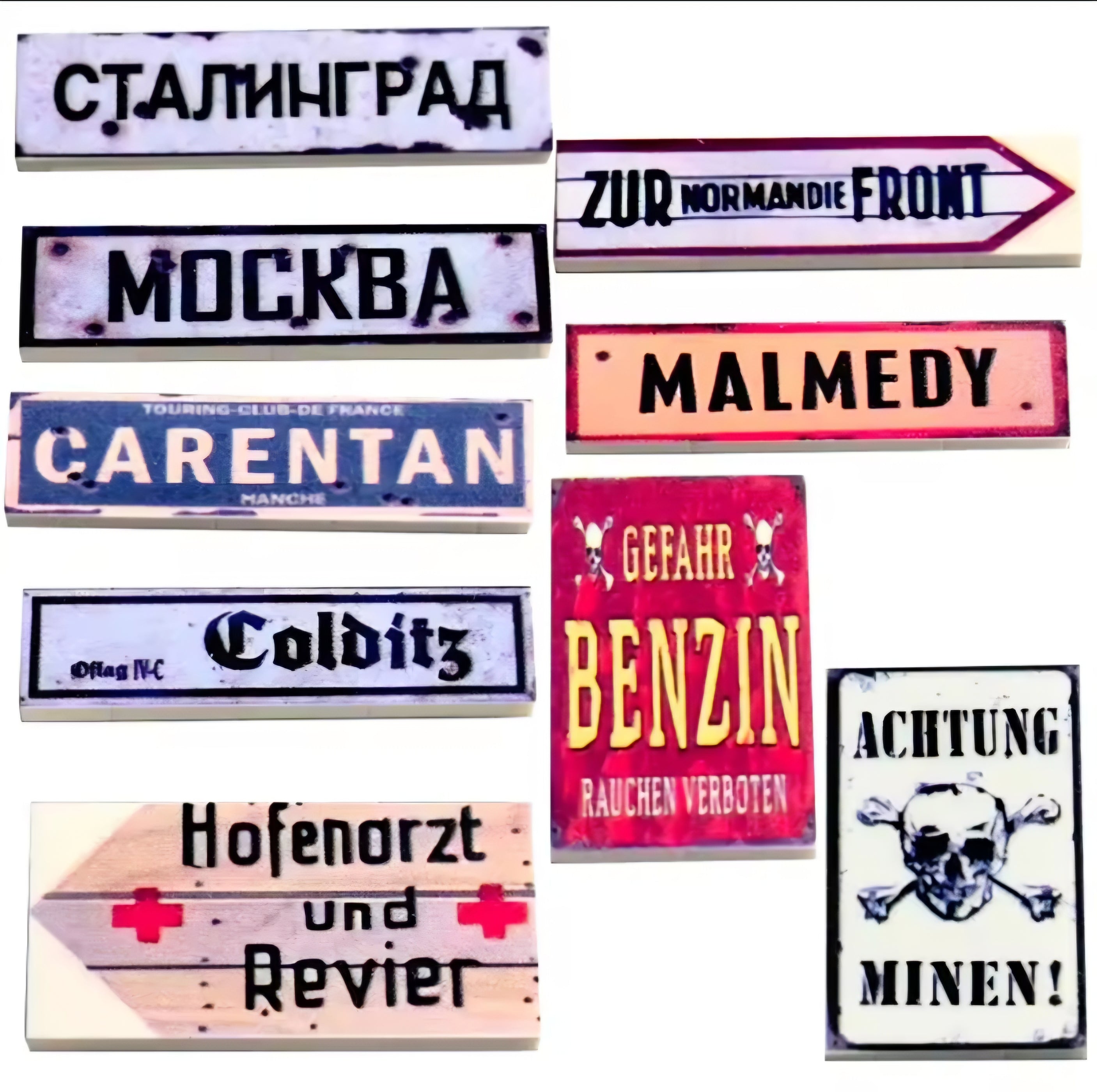 WW2 Themed Printed Tile Packs — Brick Block Army