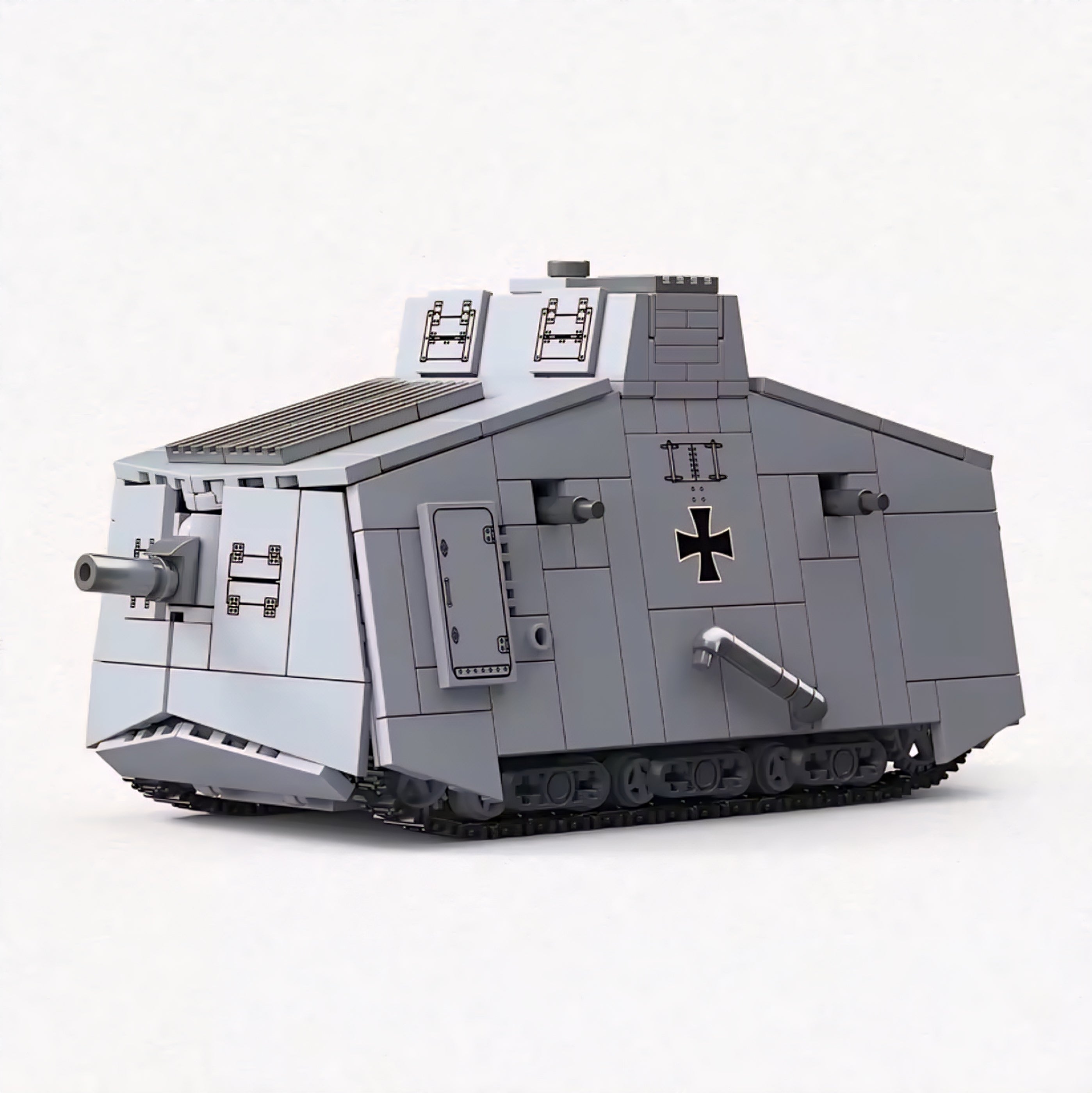 WW1 German Sturmpanzerwagen A7V Heavy Tank v2 — Brick Block Army