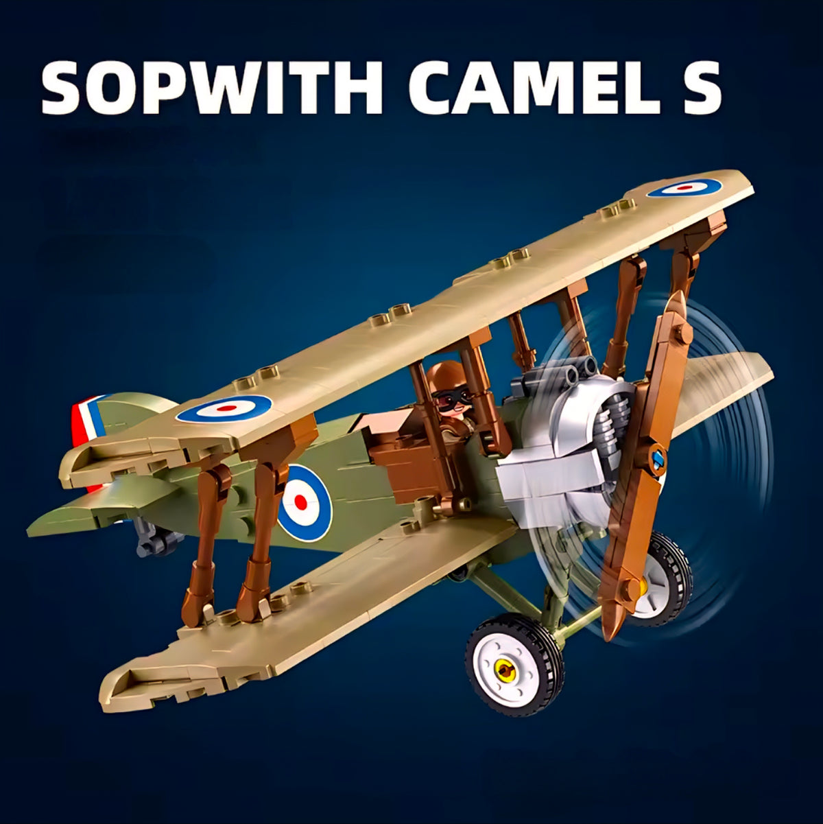 WW1 British Sopwith Camel Fighter — Brick Block Army
