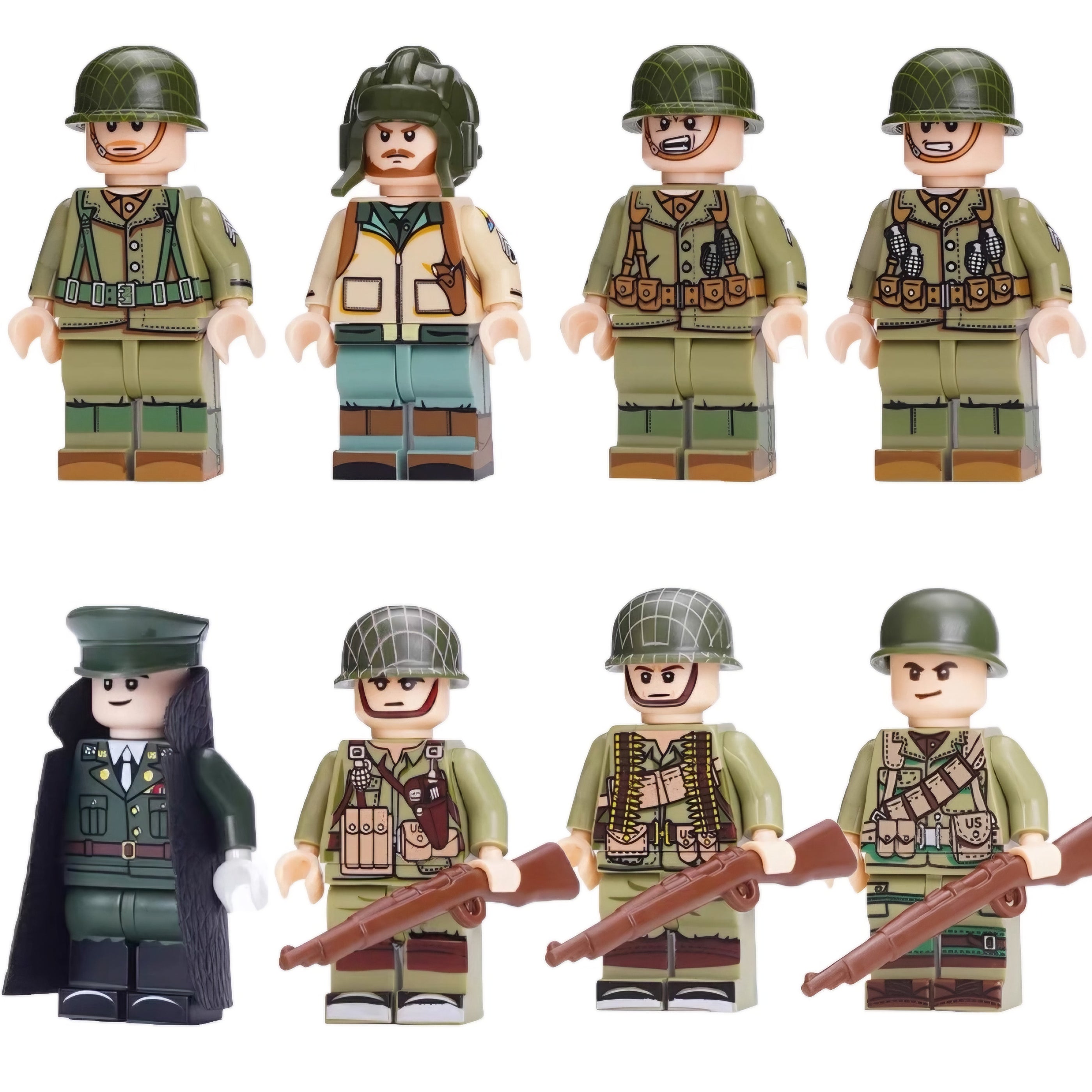 WW2 US Army Assault Squad — Brick Block Army