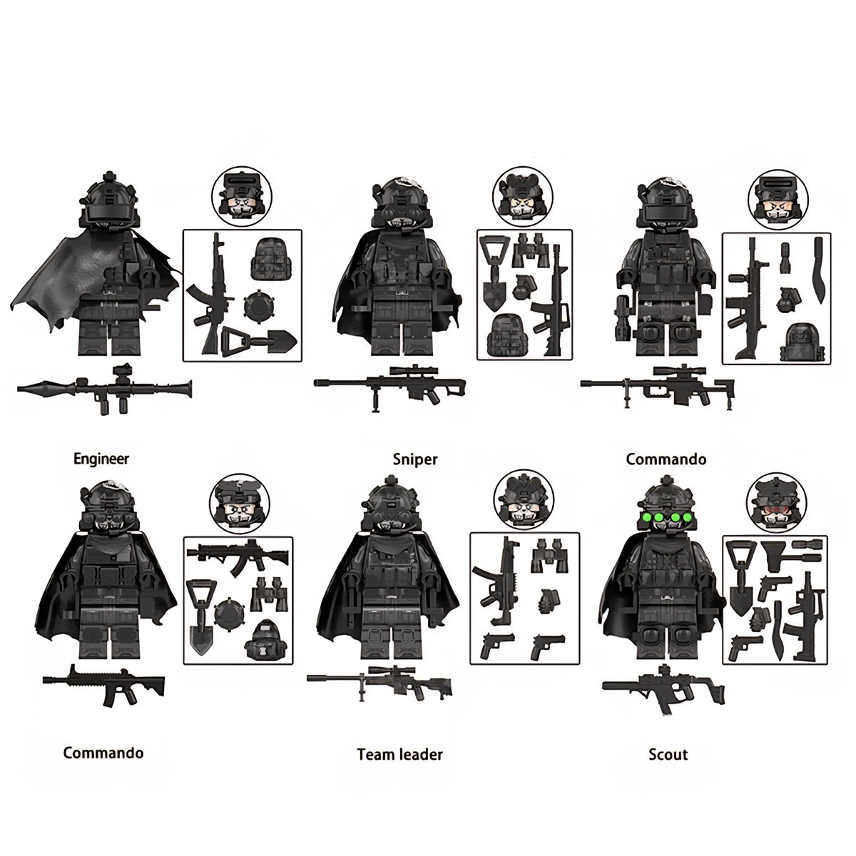 International Special Forces Tactical Squad (v3) x6 — Brick Block Army