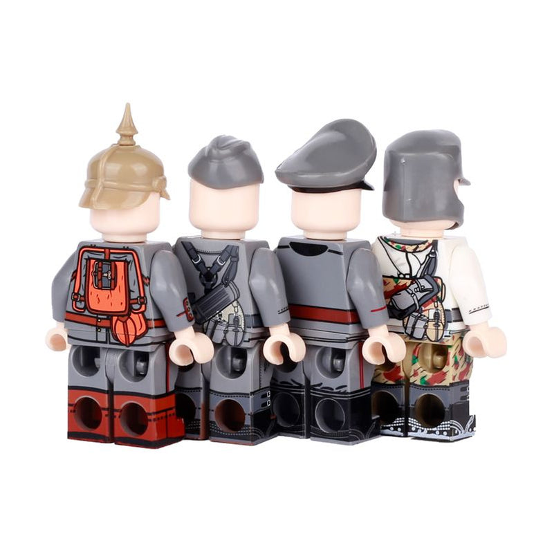 WW2 German "Desert Fox" & Squad x4 — Brick Block Army