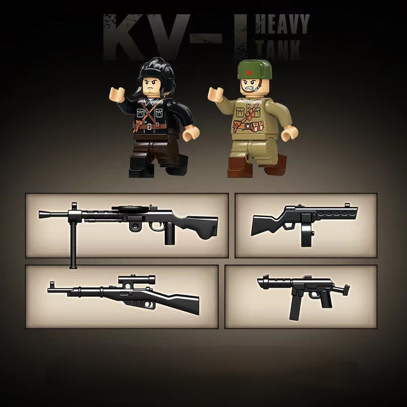 WW2 Soviet Army KV-1 Heavy Tank (Mini) — Brick Block Army