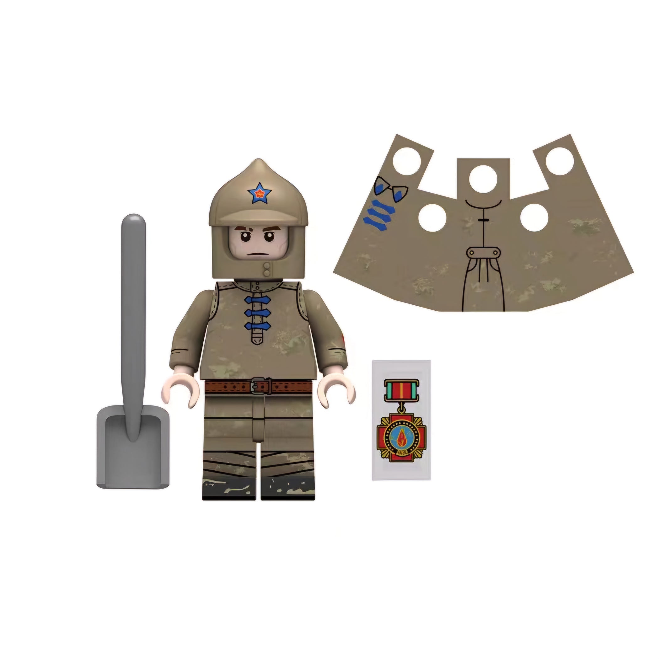 WW2 Soviet Military and Political Members x4 — Brick Block Army