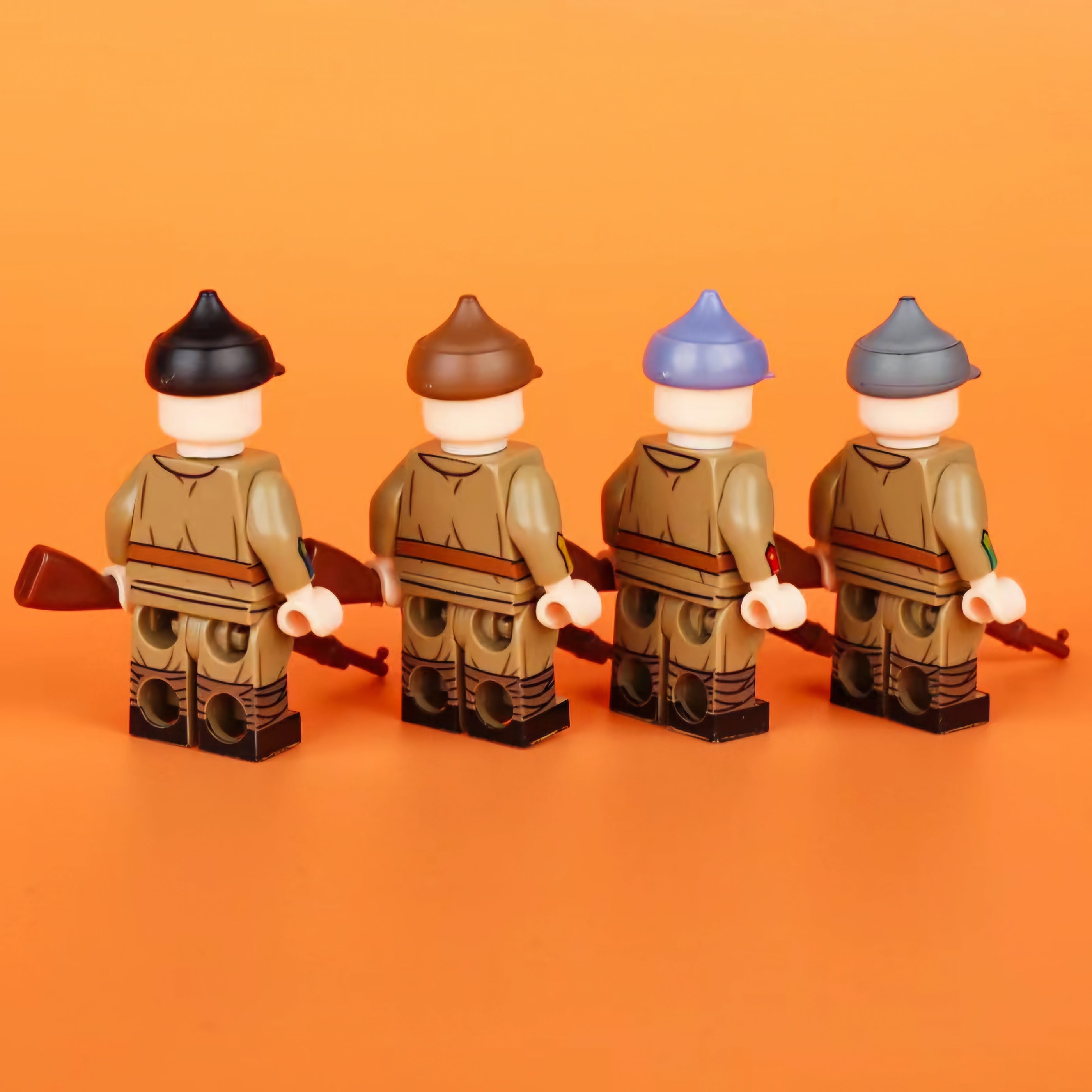WW1 Russian Red Army Mixed Infantry Squad x4 — Brick Block Army