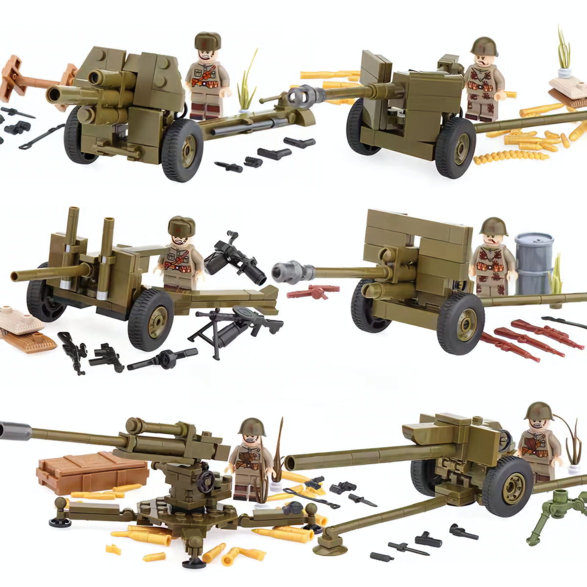 WW2 Soviet Army Artillery Brigade (V2) — Brick Block Army